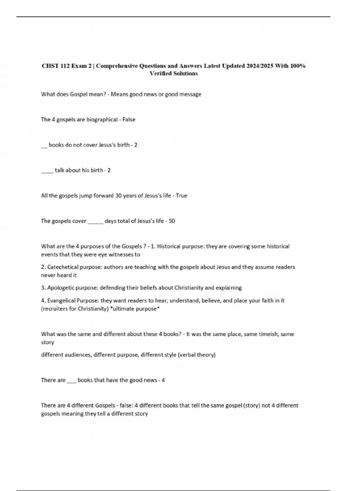 CHST 112 Exam 2 | Comprehensive Questions and Answers - CHST 112 ...