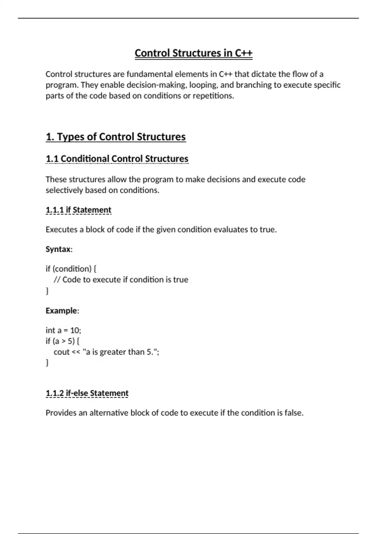 Control Structures In C If Else Loops And Switch Explained With Examples Computer Science 9436
