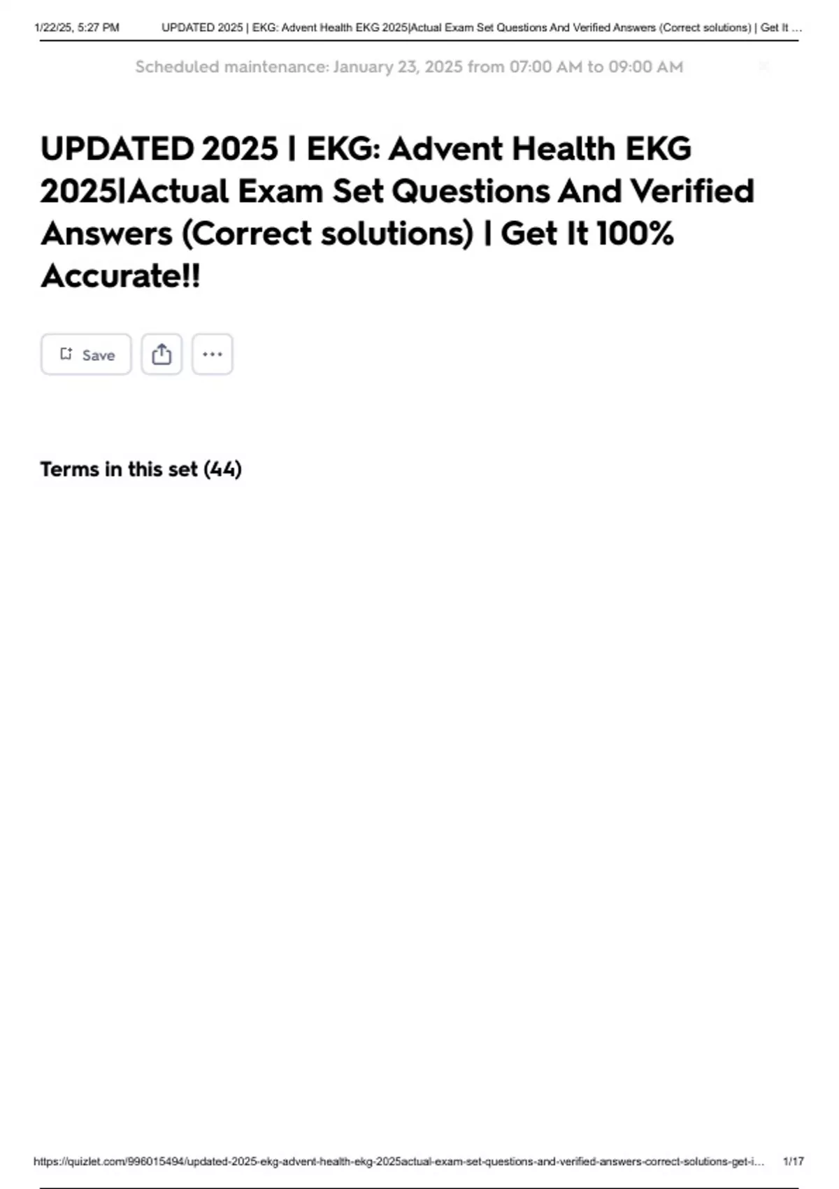 UPDATED 2025 | EKG: Advent Health EKG 2025|Actual Exam Set Questions ...