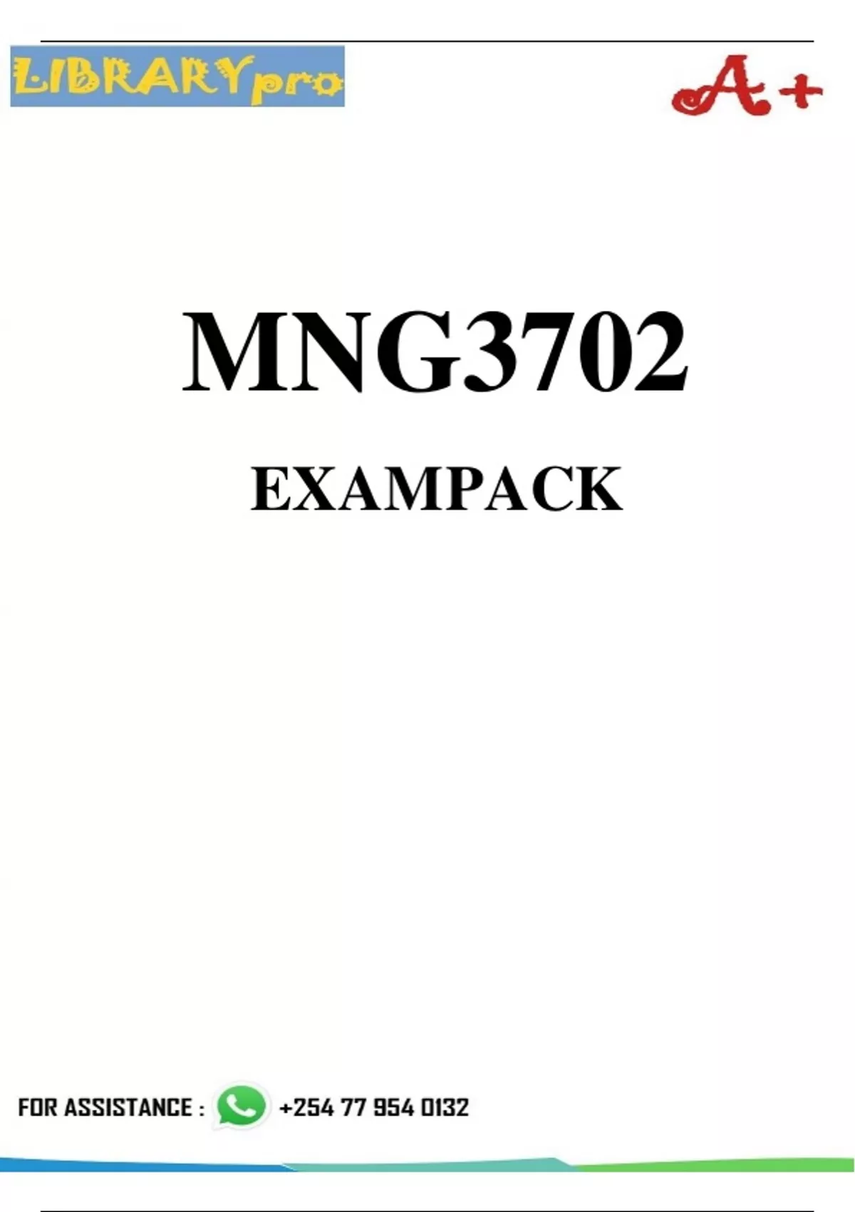 MNG3702 EXAM PACK 2025 - MNG3702PACK - Stuvia US