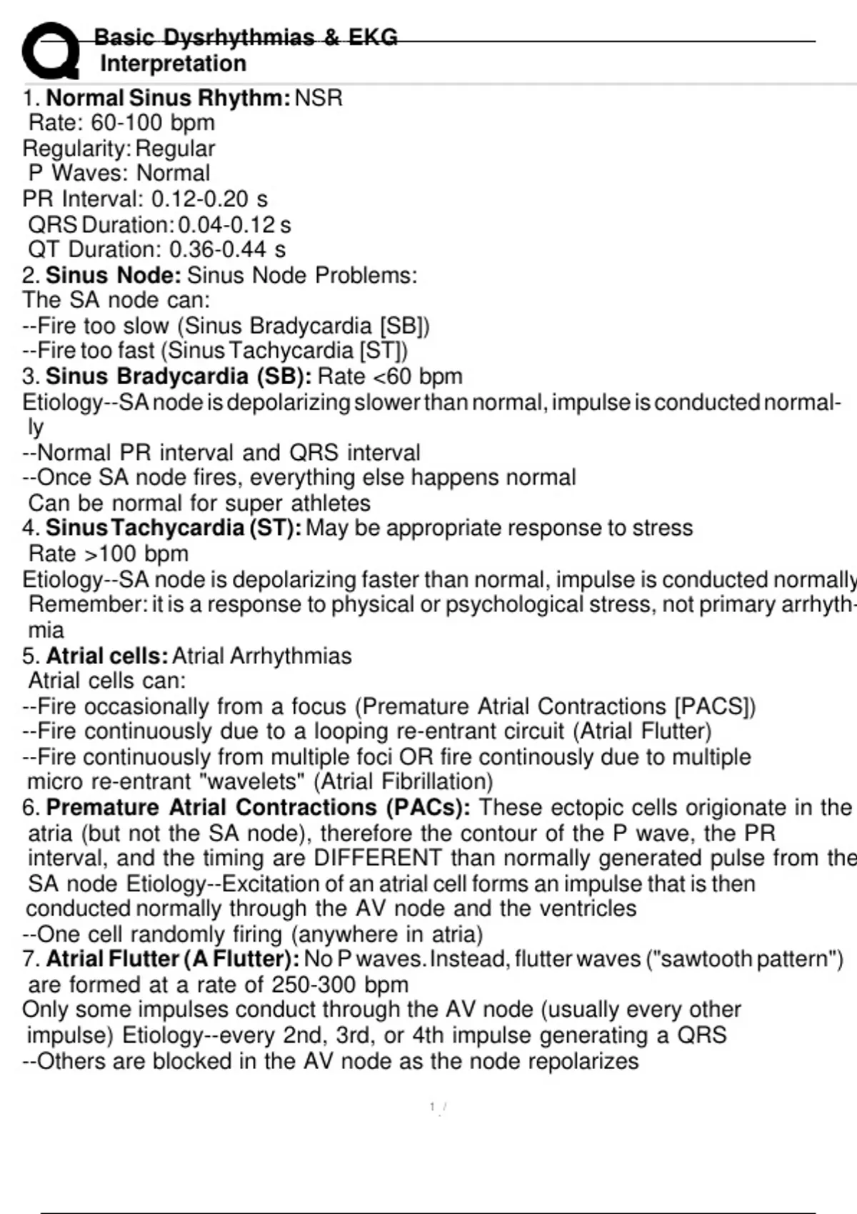 BASIC DYSRHYTHMIAS AND EKG INTERPRETATION QUESTIONS PERFECTLY SOLVED ...