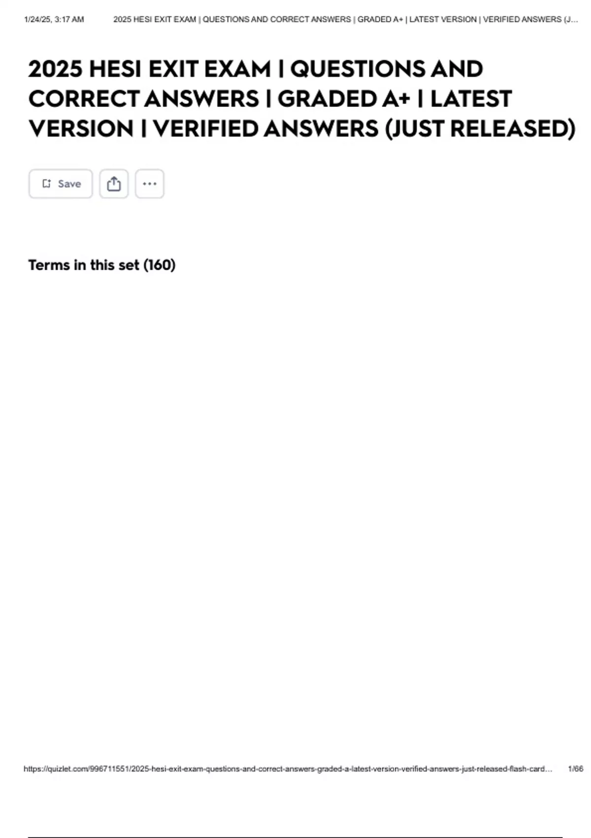 2025 HESI EXIT EXAM | QUESTIONS AND CORRECT ANSWERS | GRADED A+ ...