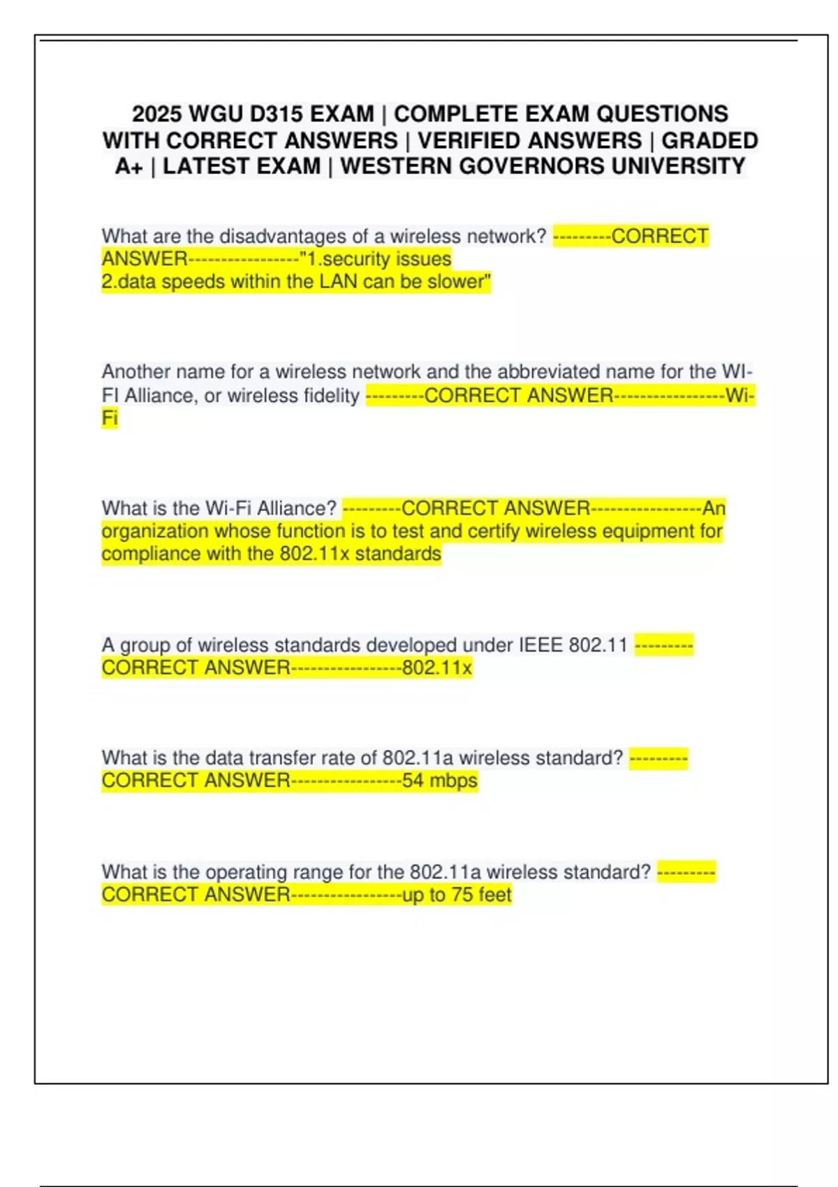 2025 WGU D315 EXAM | COMPLETE EXAM QUESTIONS WITH CORRECT ANSWERS ...