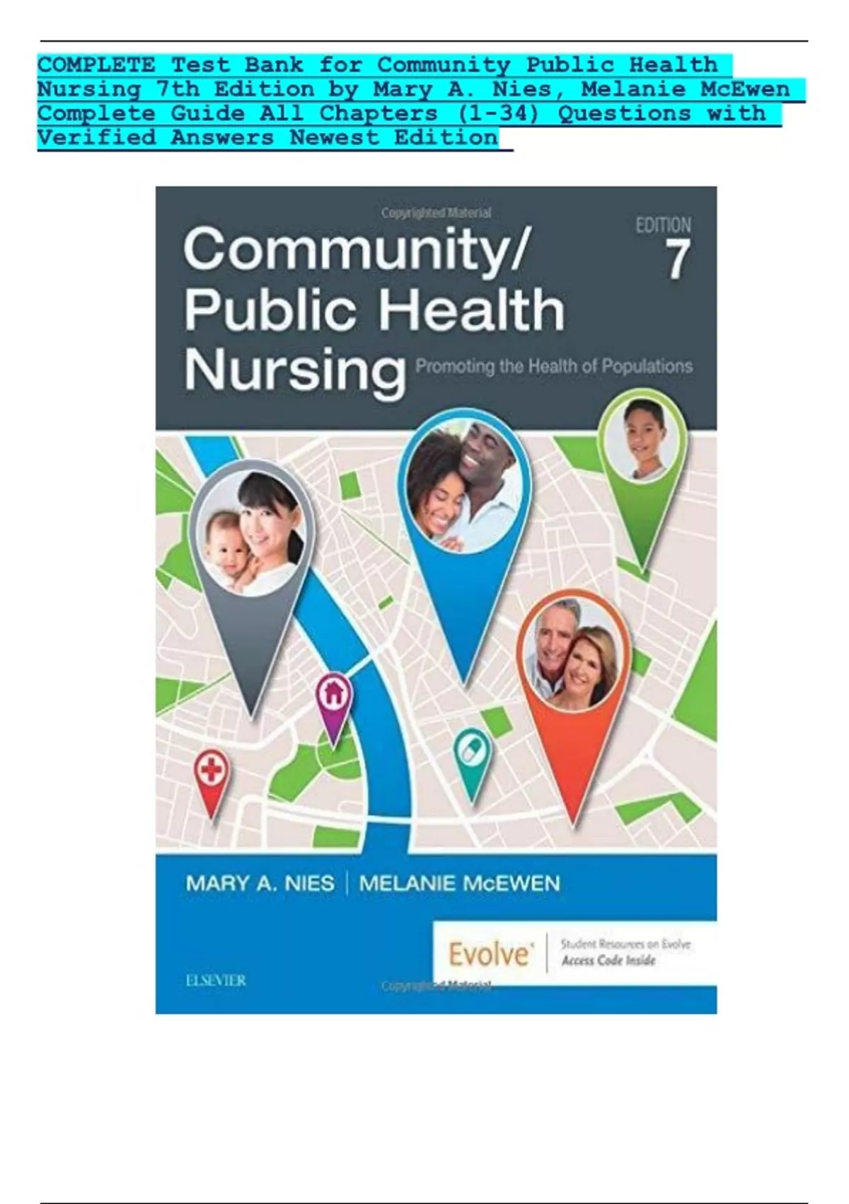 COMPLETE Test Bank for Community Public Health Nursing 7th Edition by ...