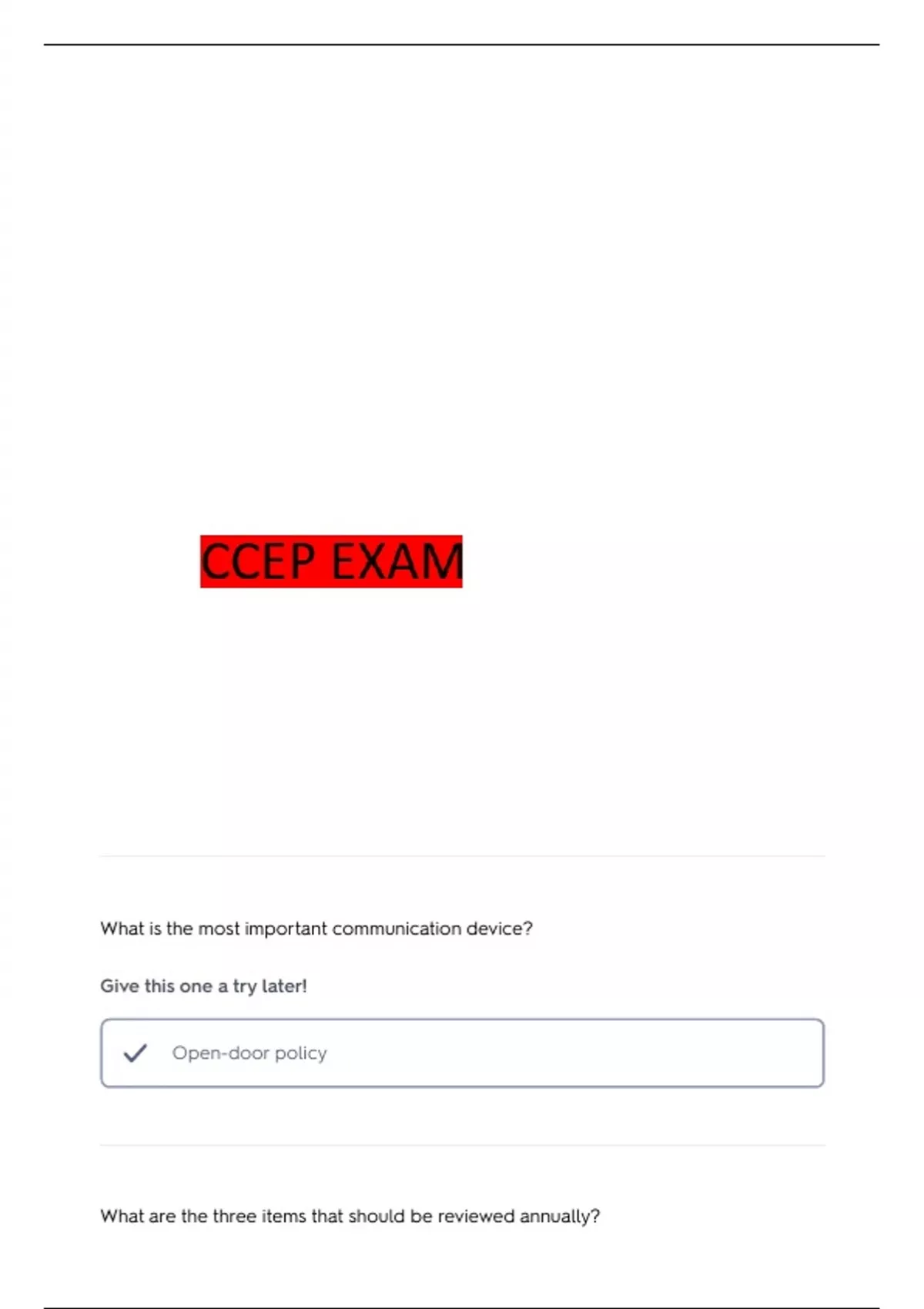 CCEP CERTIFICATION CHAPTER 4- TAILORING YOUR COMPLIANCE PROGRAM EXAM - Certified Compliance And ...