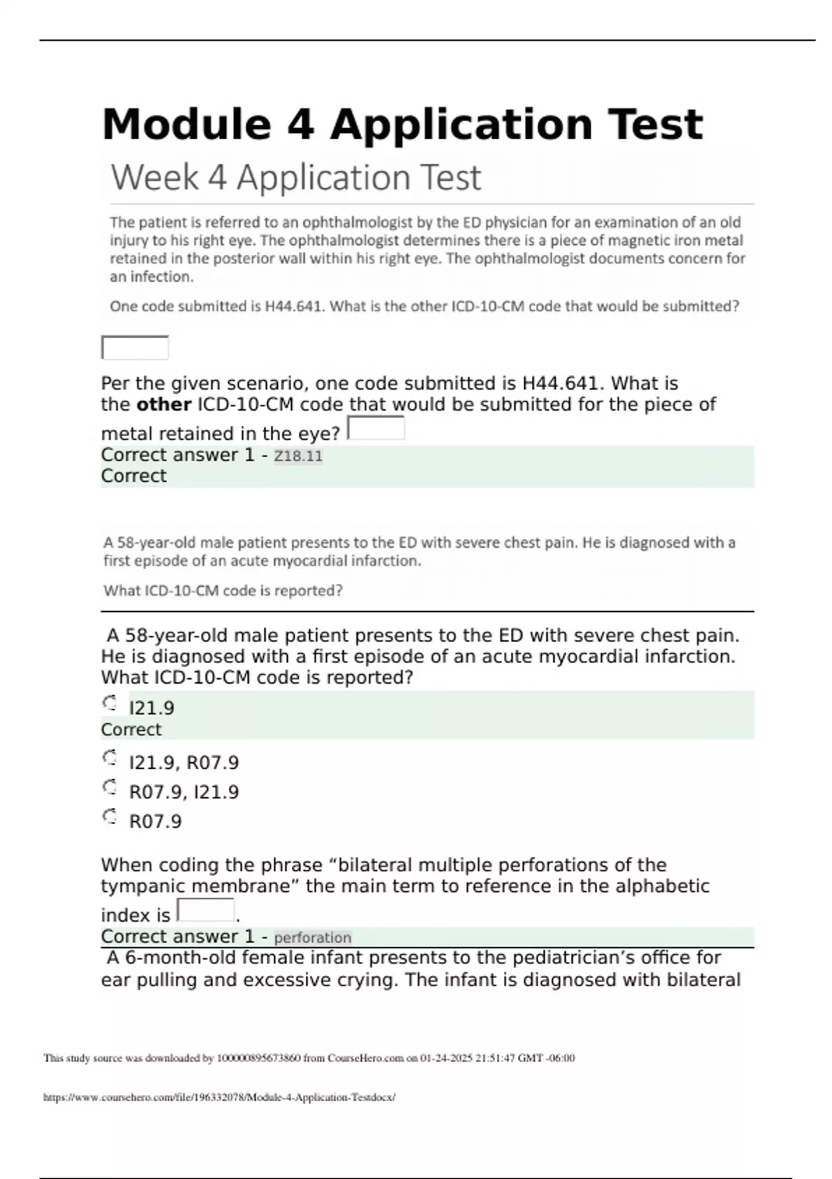 HIT 205 Module 4 Application Test (100 out of 100) Questions and ...