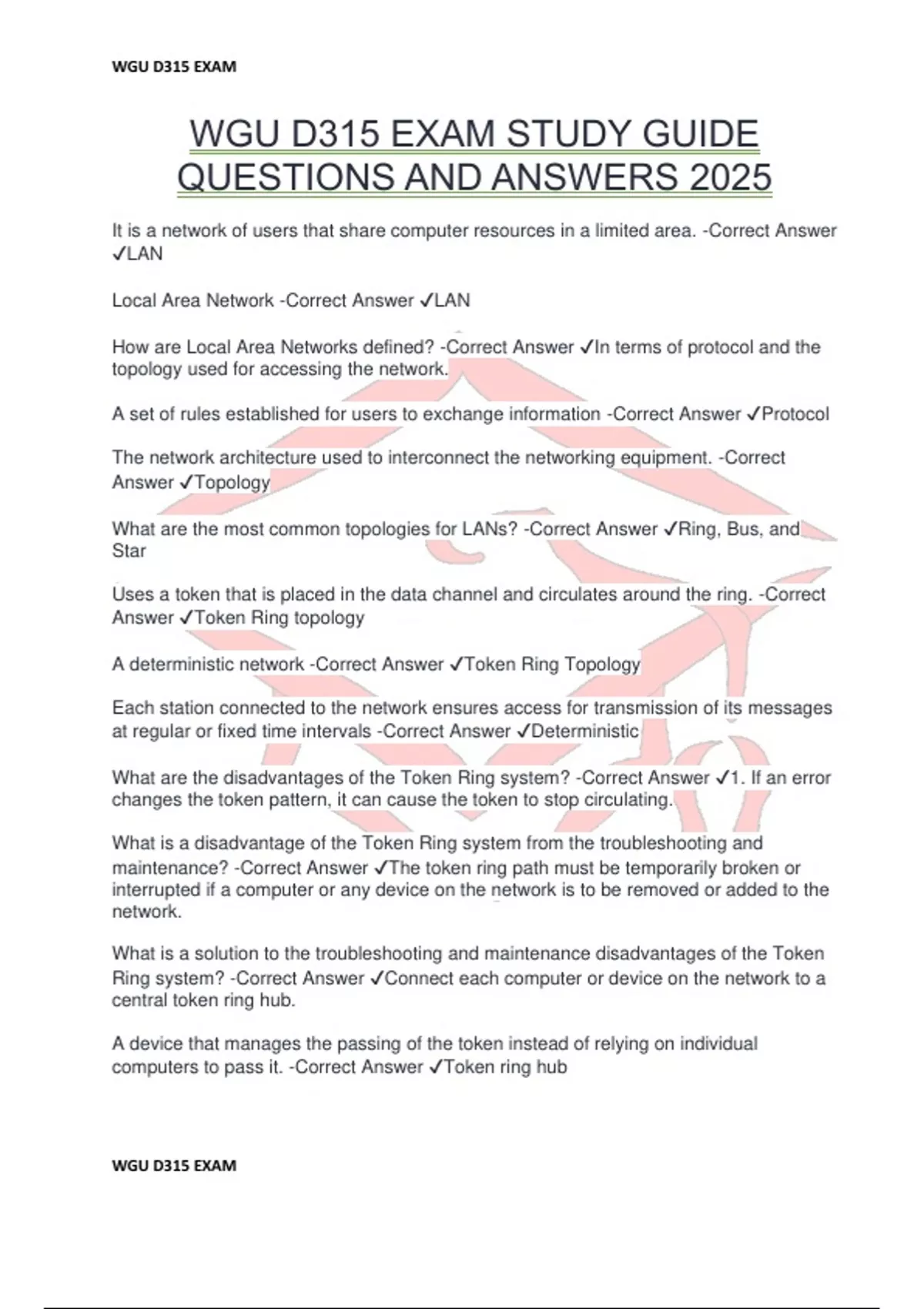 WGU D315 EXAM STUDY GUIDE QUESTIONS AND ANSWERS 2025 - WGU D315 ...