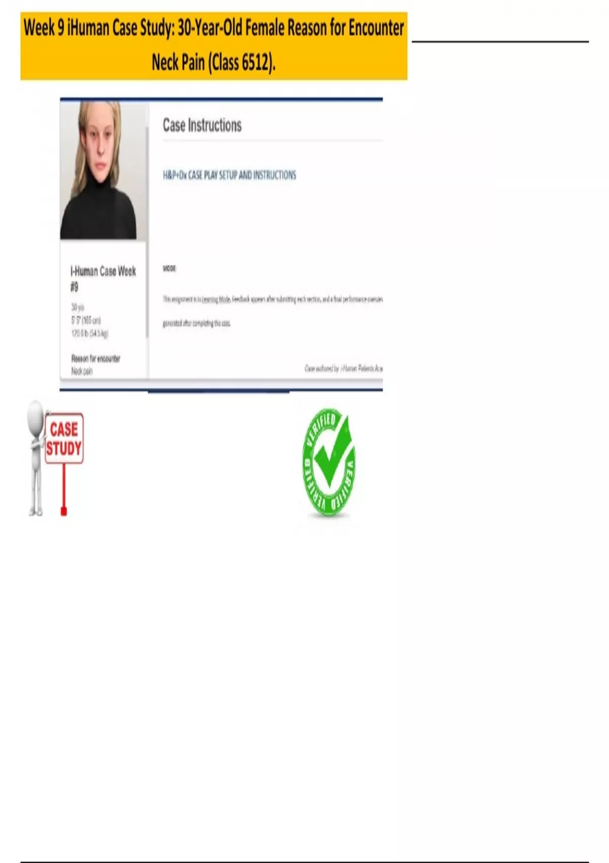 iHuman Case Study: In-Depth Analysis of Neck Pain in a 30-Year-Old ...