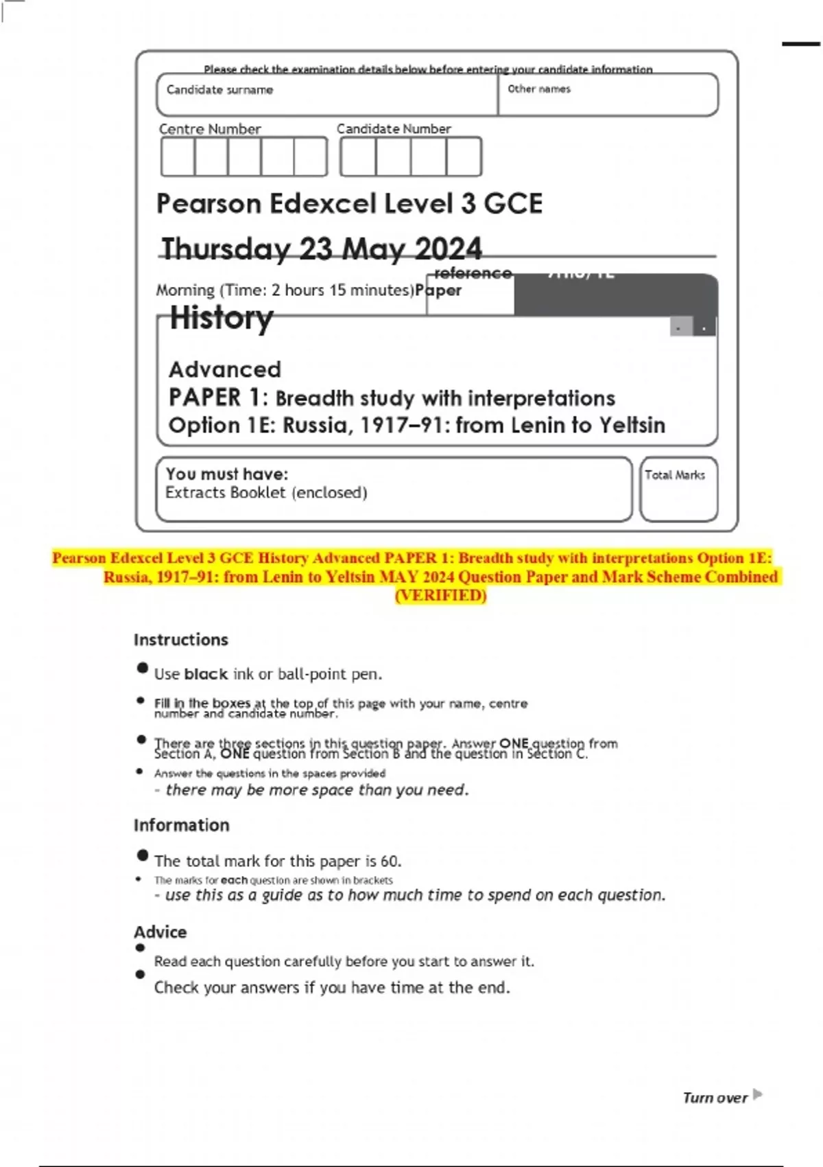 AQA GCSE POLISH Higher Tier Paper 3 Reading JUNE 2024 Question Paper ...