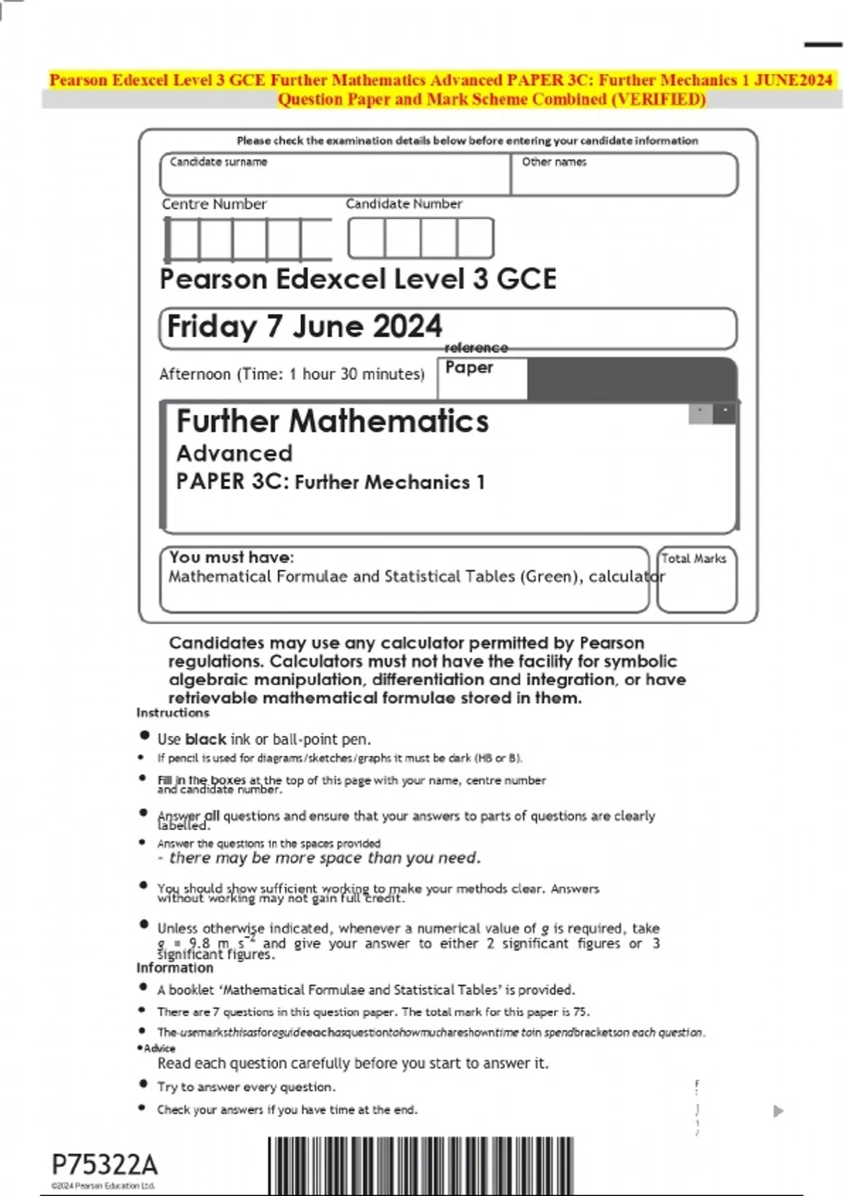 AQA GCSE FRENCH Higher Tier Paper 1 Listening MAY 2024 Question Paper ...
