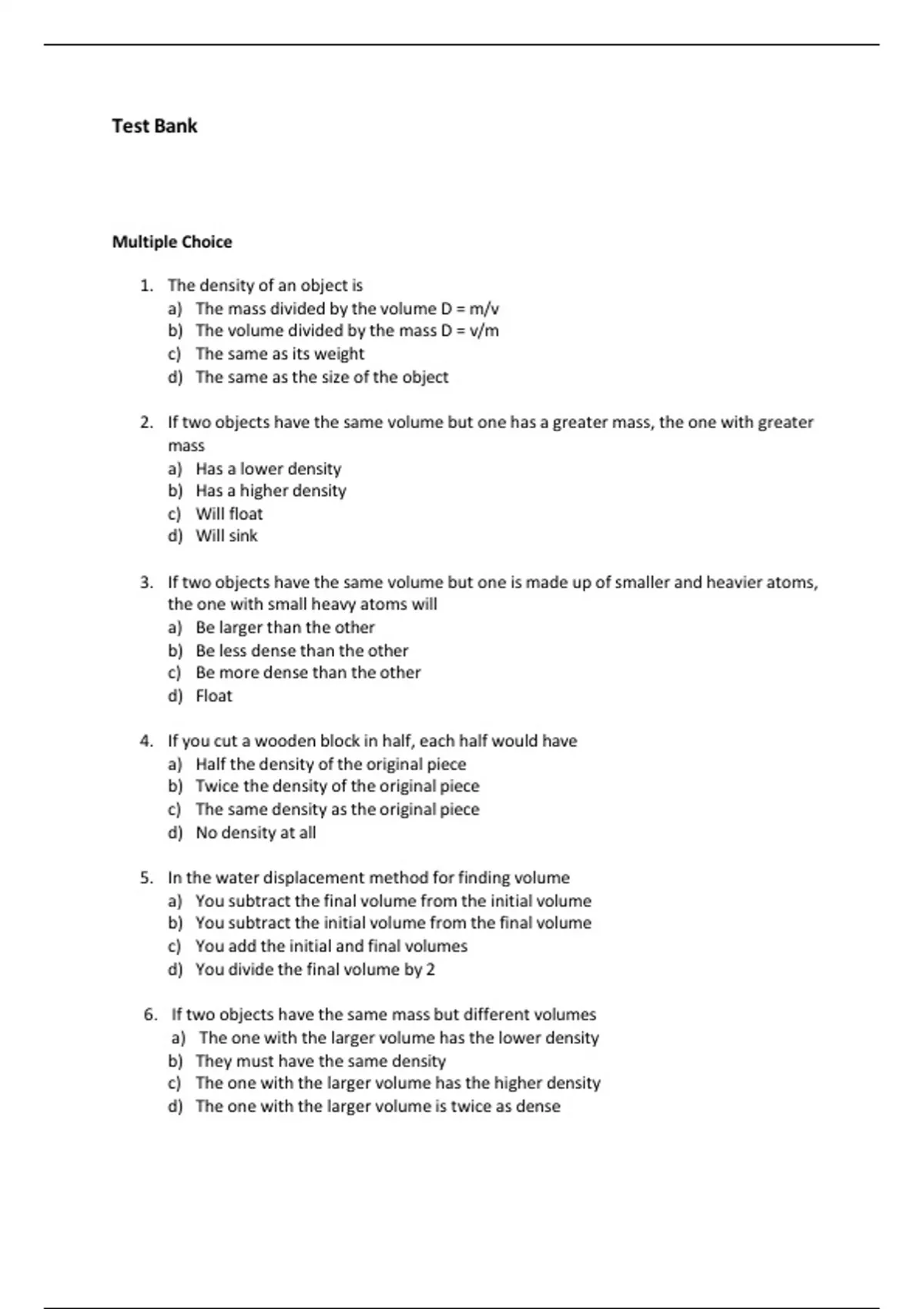 Test Bank for Chemistry 14th edition by Julia Burdge Chapters 1-25 ...