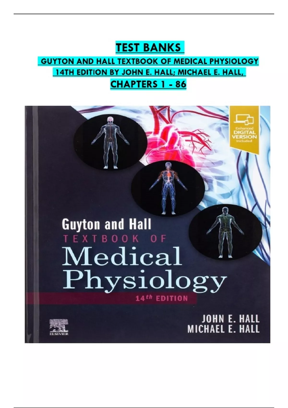 TEST BANK FOR GUYTON AND HALL TEXTBOOK OF MEDICAL PHYSIOLOGY 14TH ...