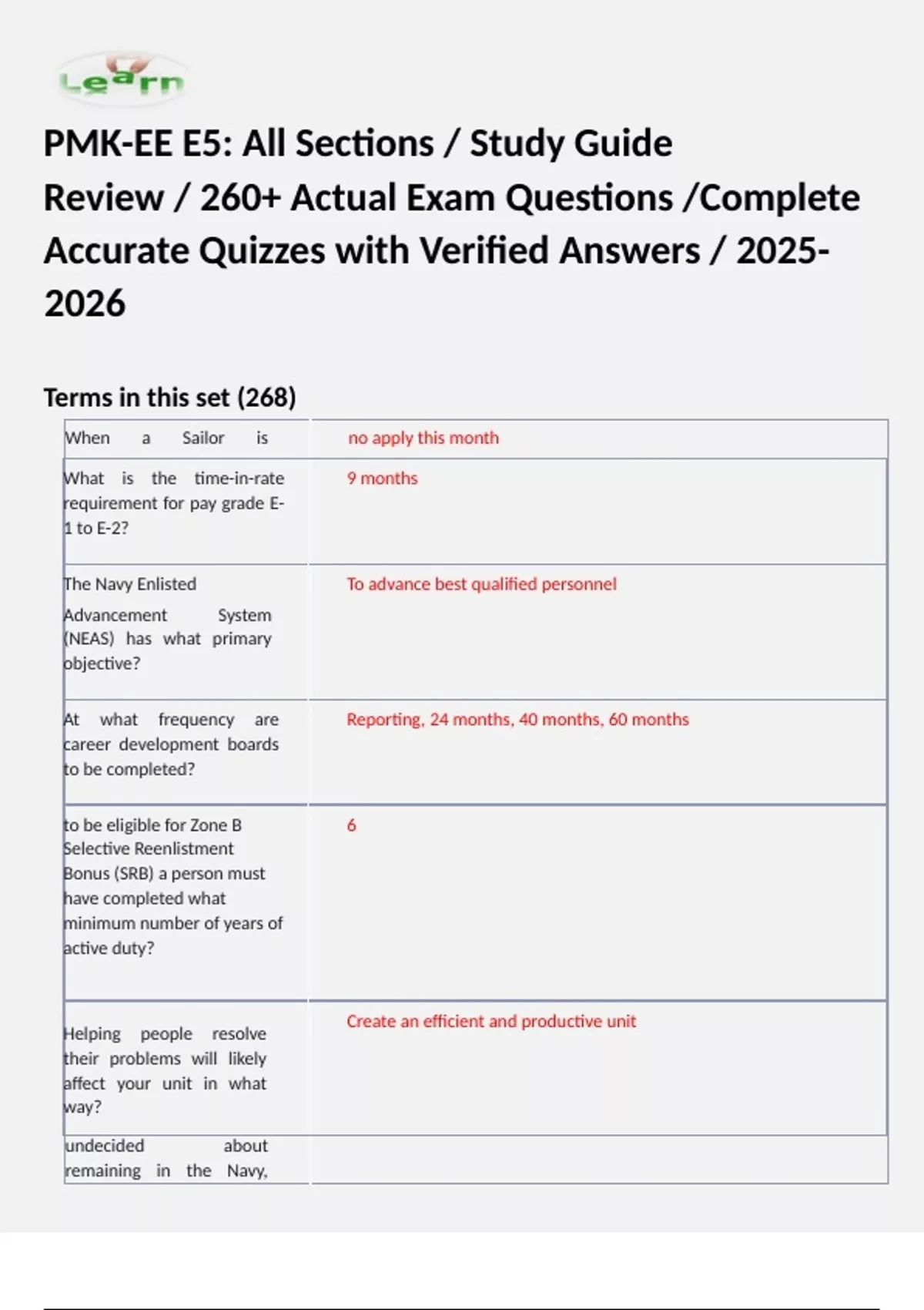 PMK-EE E5: All Sections / Study Guide Review / 260+ Actual Exam ...