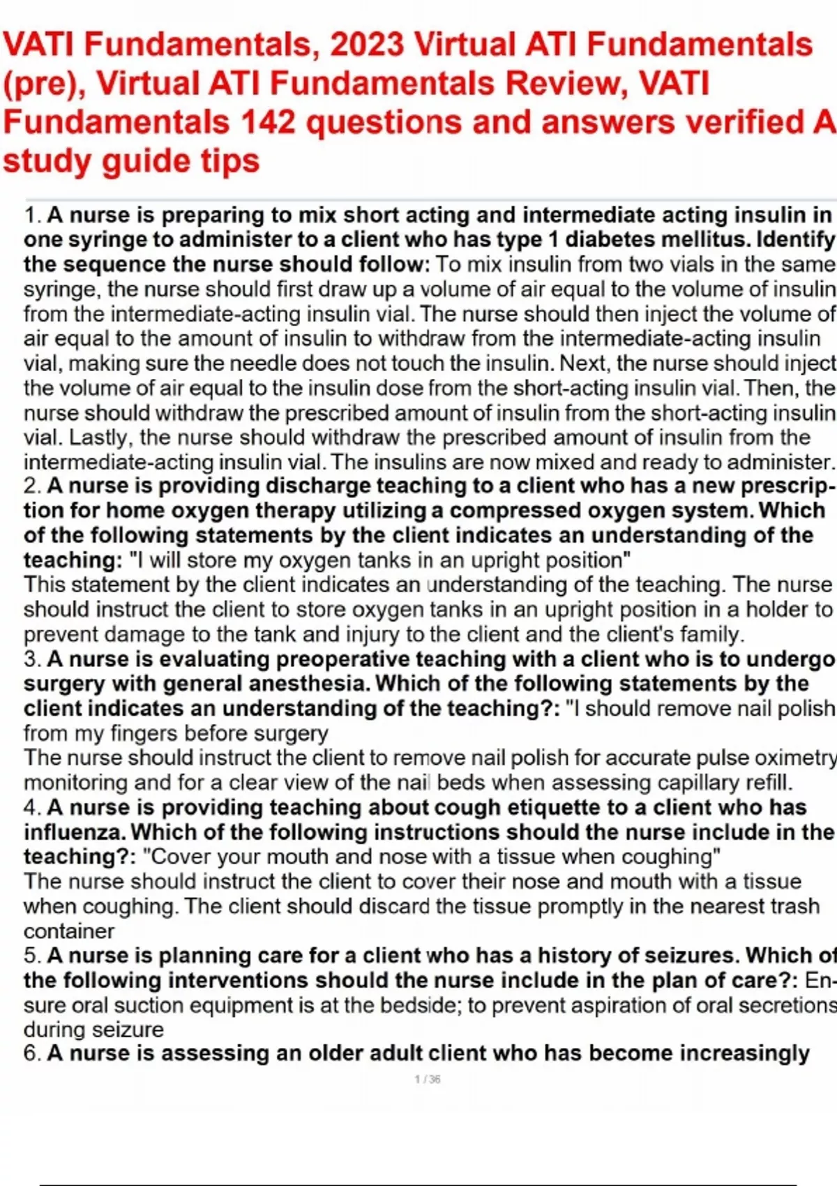 VATI Fundamentals, 2023 Virtual ATI Fundamentals (pre), Virtual ATI ...