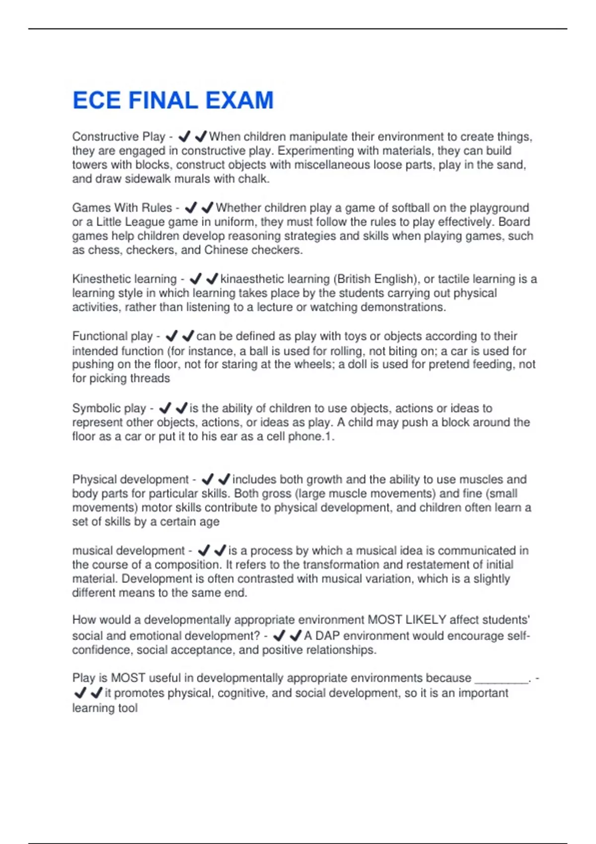 ECE FINAL EXAM QUESTIONS WITH CORRECT ANSWERS!! - ECE - Stuvia US