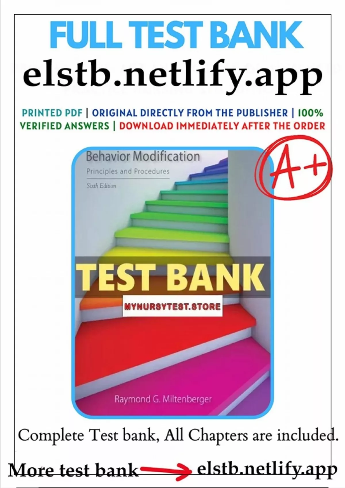 Test bank for behavior modification principles and procedures 6th ...