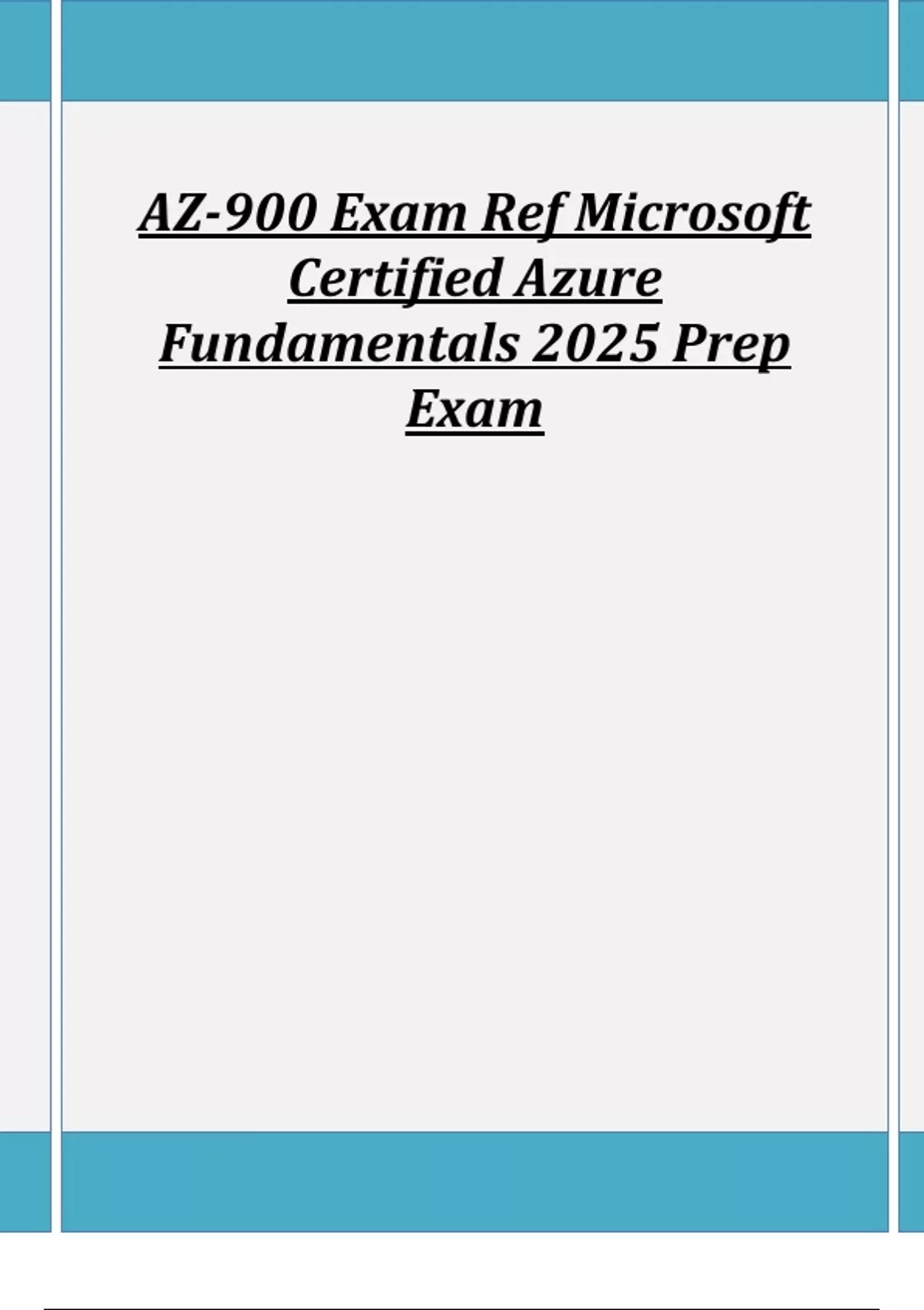 AZ-900 Exam Ref Microsoft Certified Azure Fundamentals 2025 Prep Exam ...