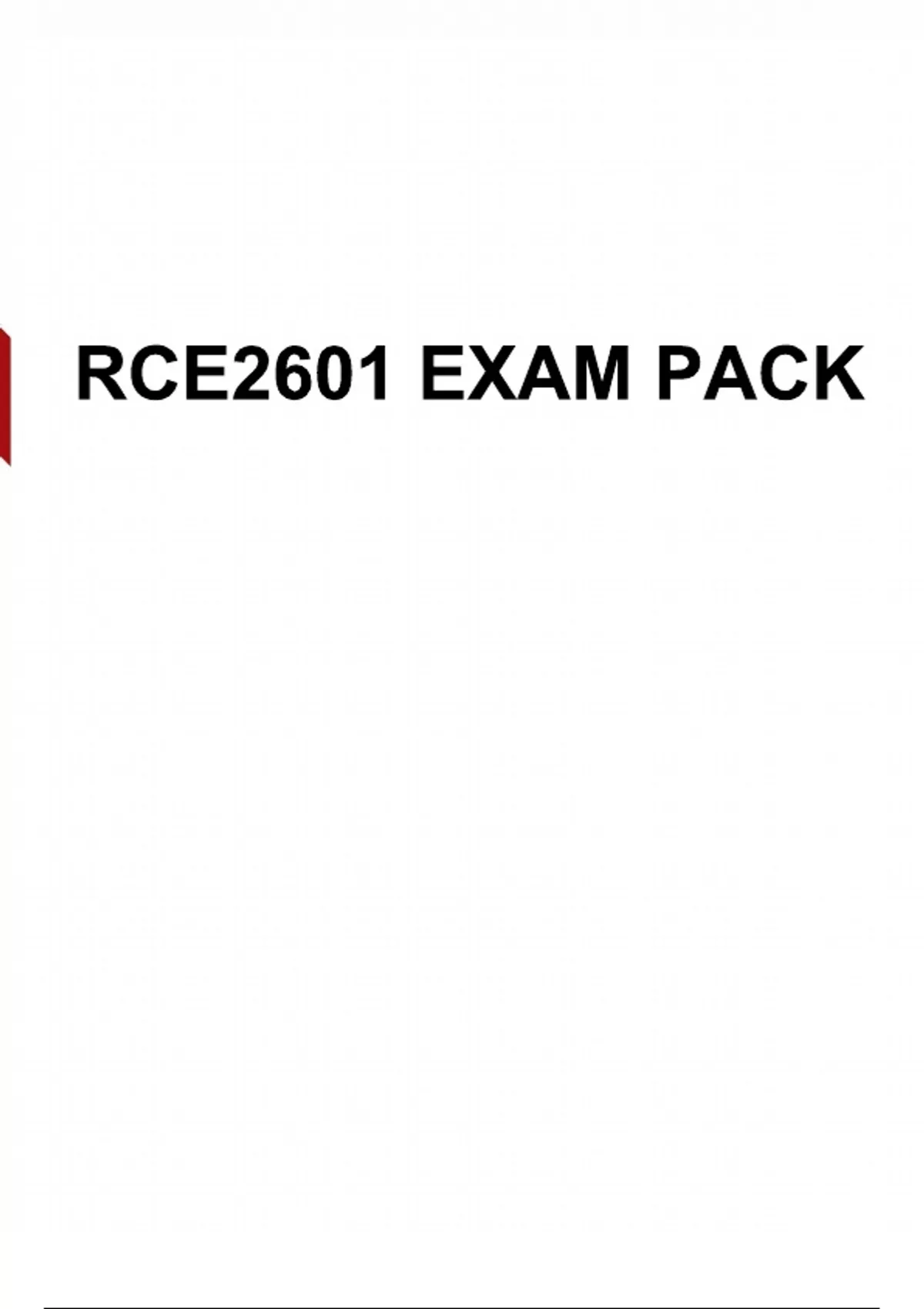 RCE2601 Latest exam pack questions and answers and summarized notes for ...