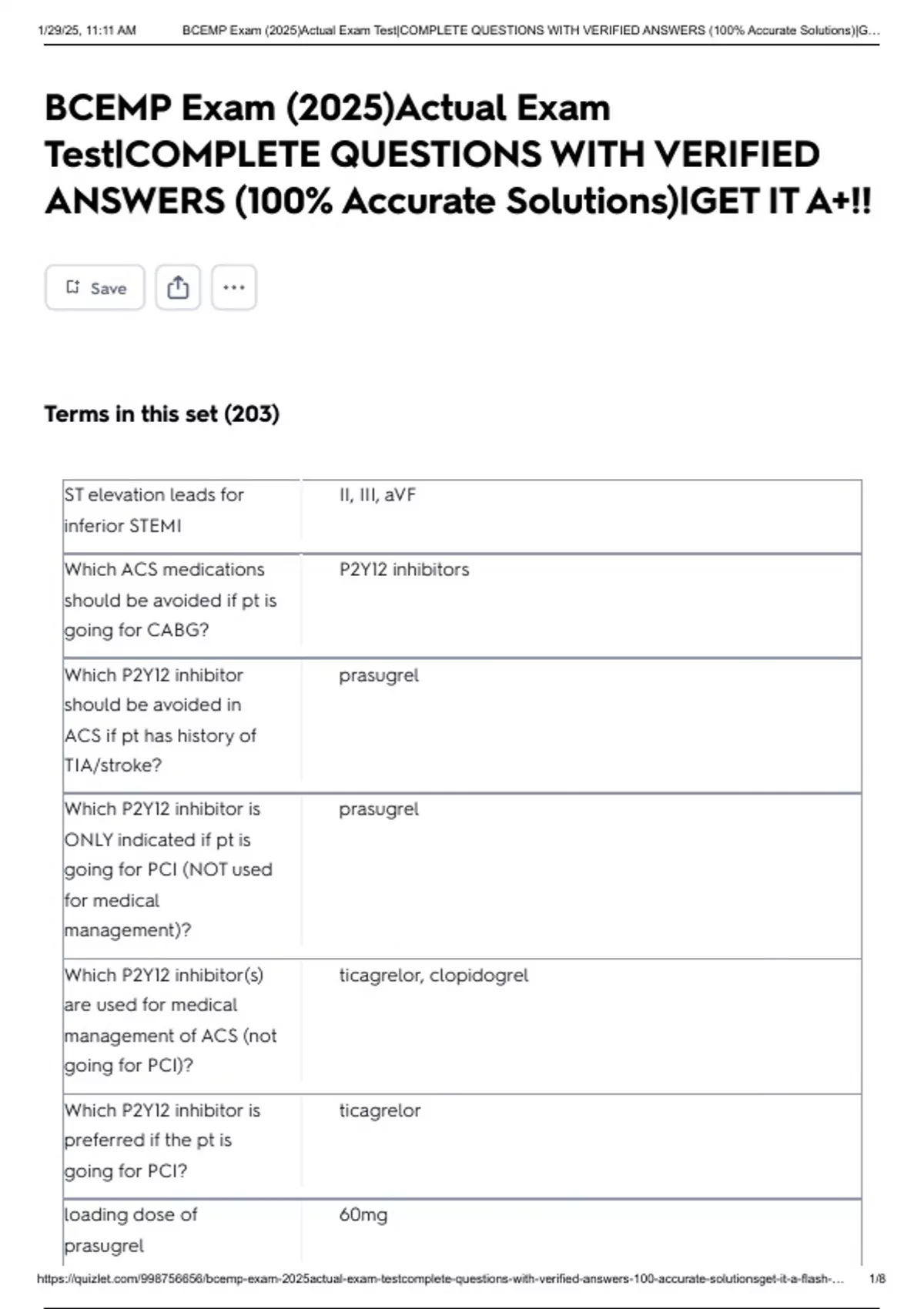 BCEMP Exam (2025)Actual Exam Test|COMPLETE QUESTIONS WITH VERIFIED ...