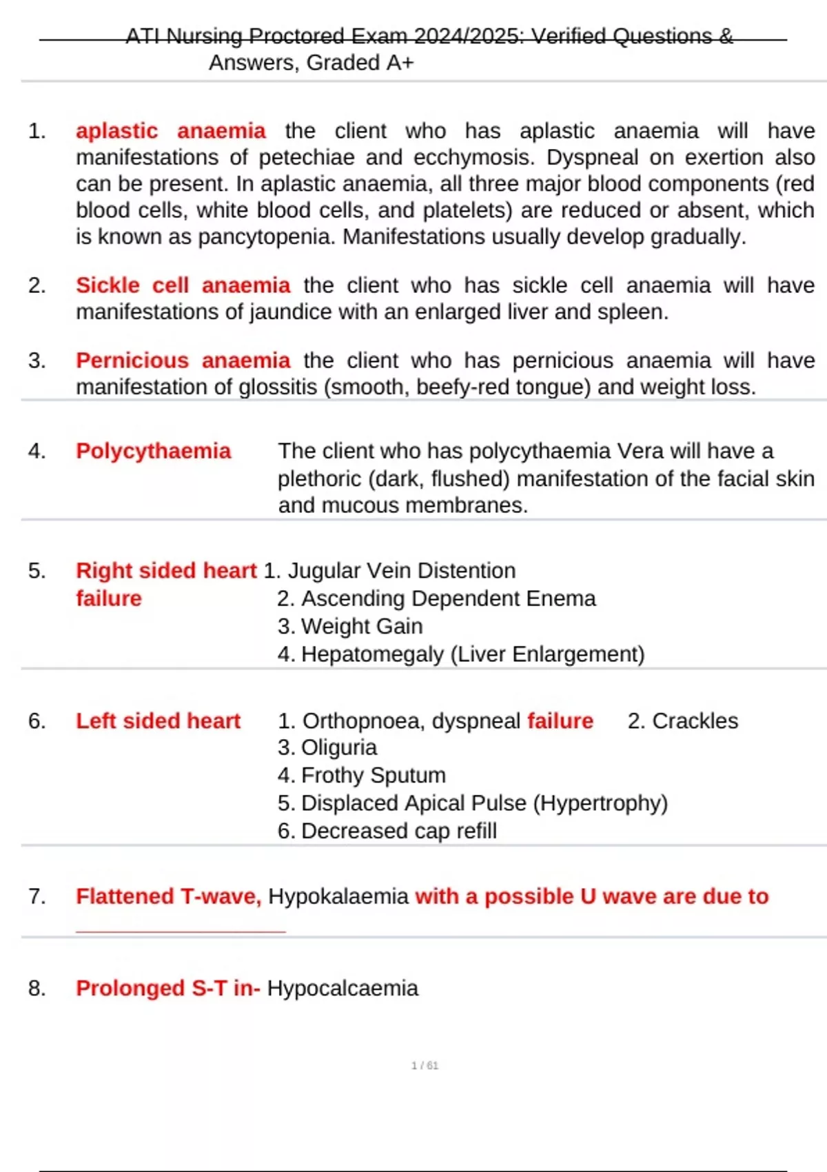 ATI Proctored Nursing Actual Exam 2024/2025 Questions With Correct ...
