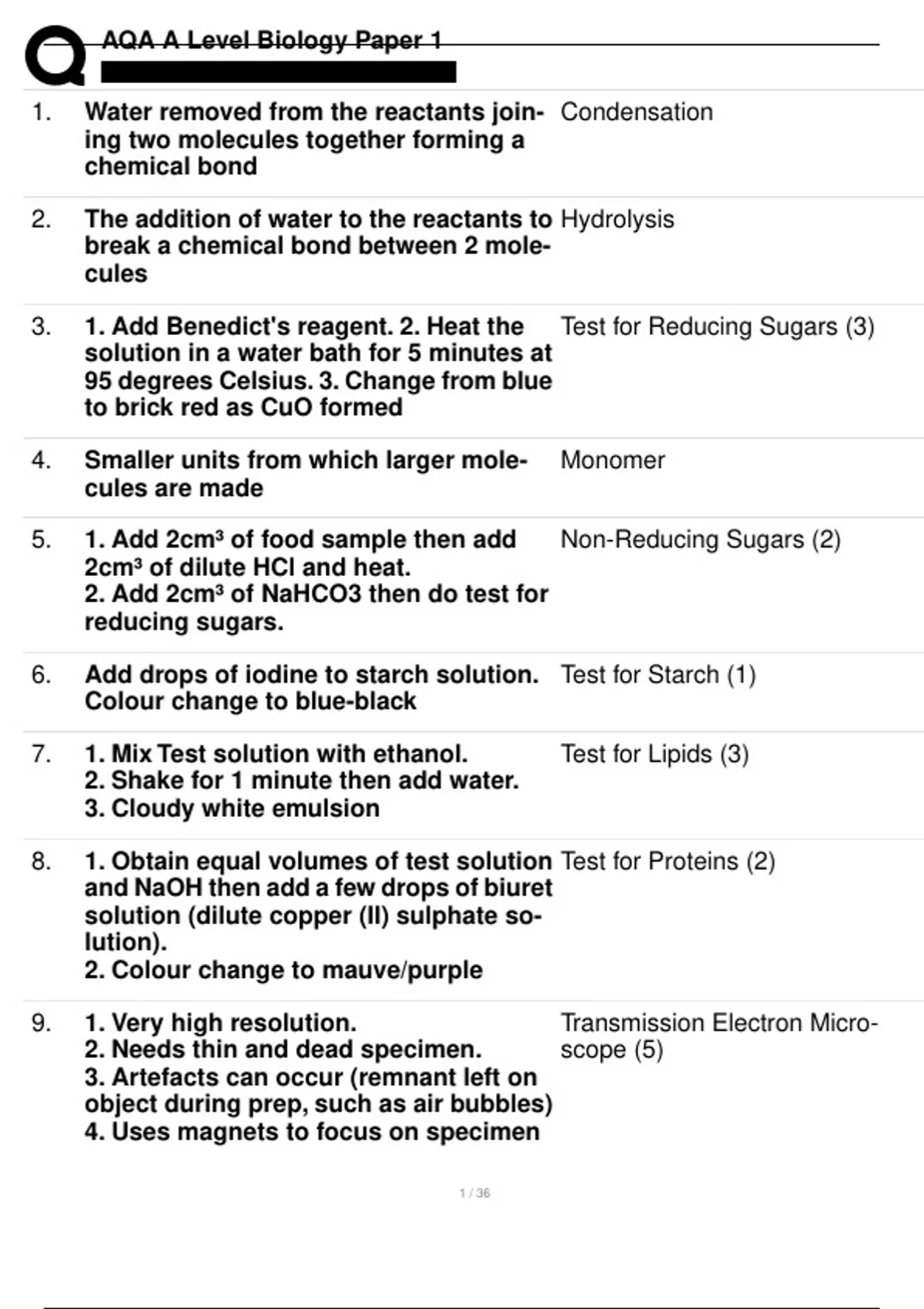UPDATED: AQA A LEVEL BIOLOGY PAPER 1 (2025)Actual Exam Test|Complete ...