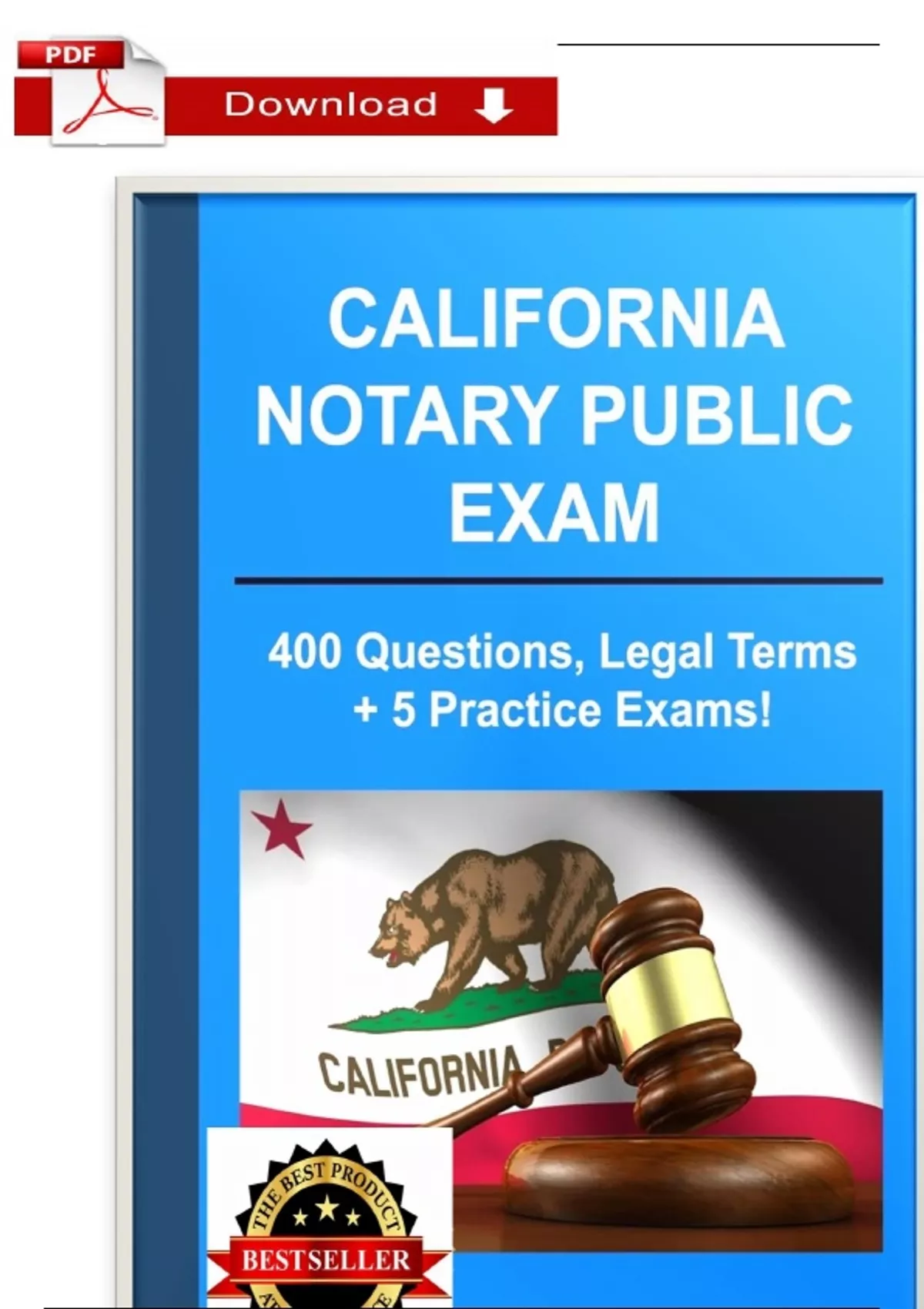 California Notary Public Exam + Legal Terms, + 5 Practice Exams with ...