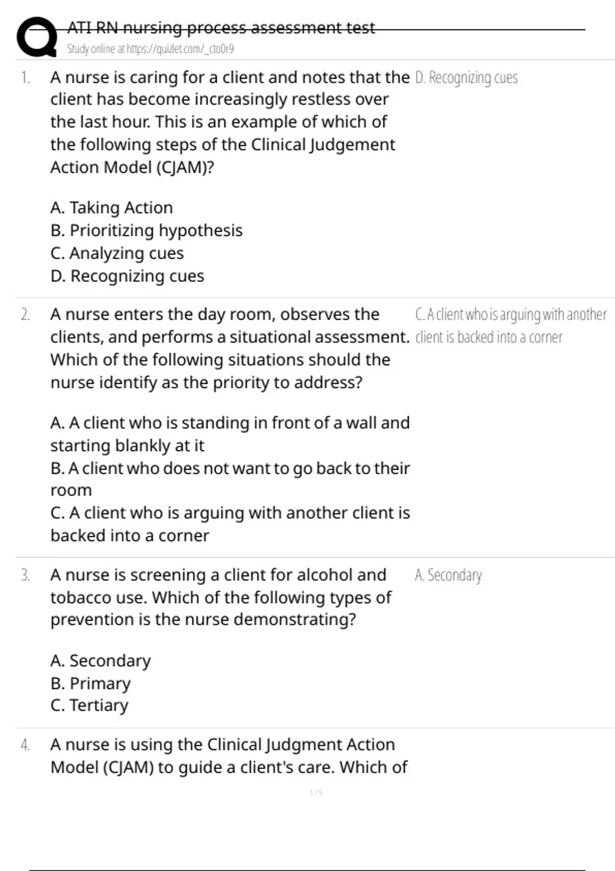 ATI NURSING PROCESS ASSESSMENT TEST LATEST 2025 ACTUAL QUESTIONS AND ...