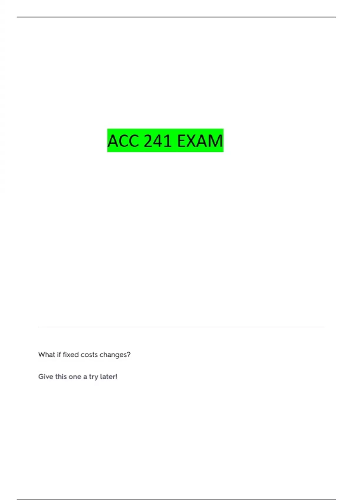 Acc 241 Exam 2 Questions With 100 Correct Answers Accounting 241