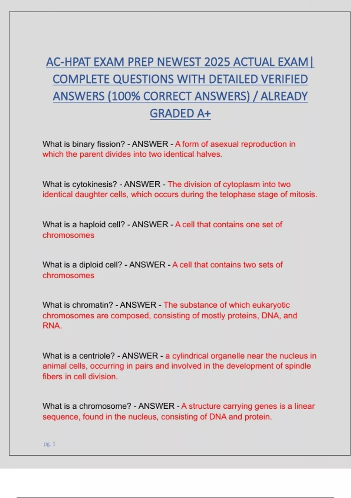 AC-HPAT EXAM PREP NEWEST 2025 ACTUAL EXAM| COMPLETE QUESTIONS WITH ...