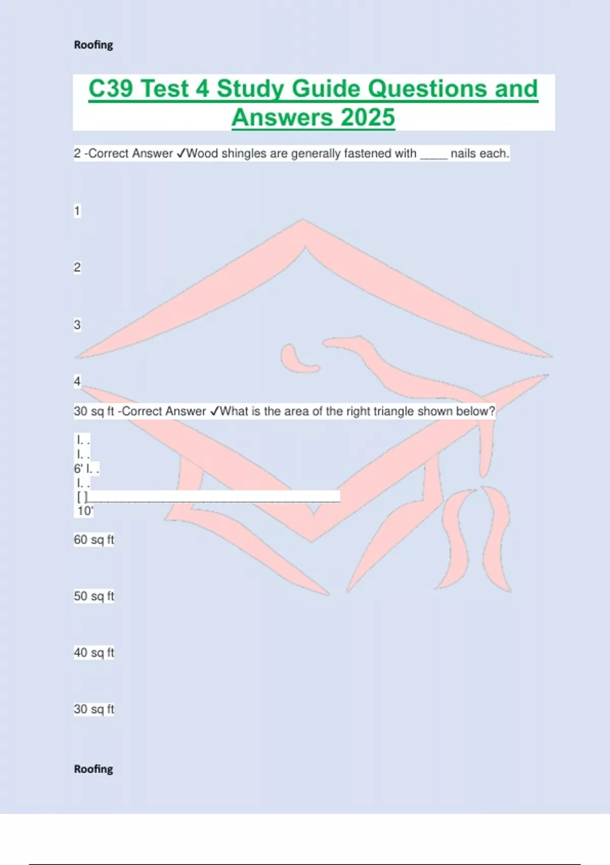 C39 Test 4 Study Guide Questions and Answers 2025 - C39 - Stuvia US