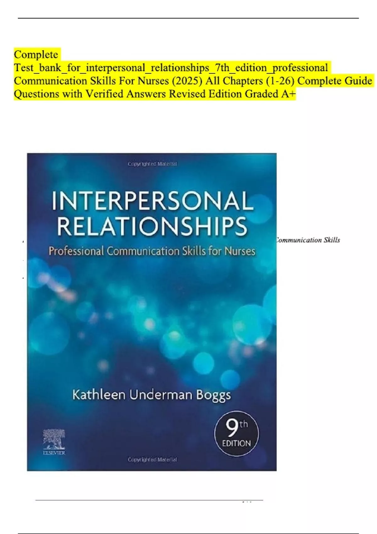 CompleteTest_bank_for_interpersonal_relationships_7th_edition ...