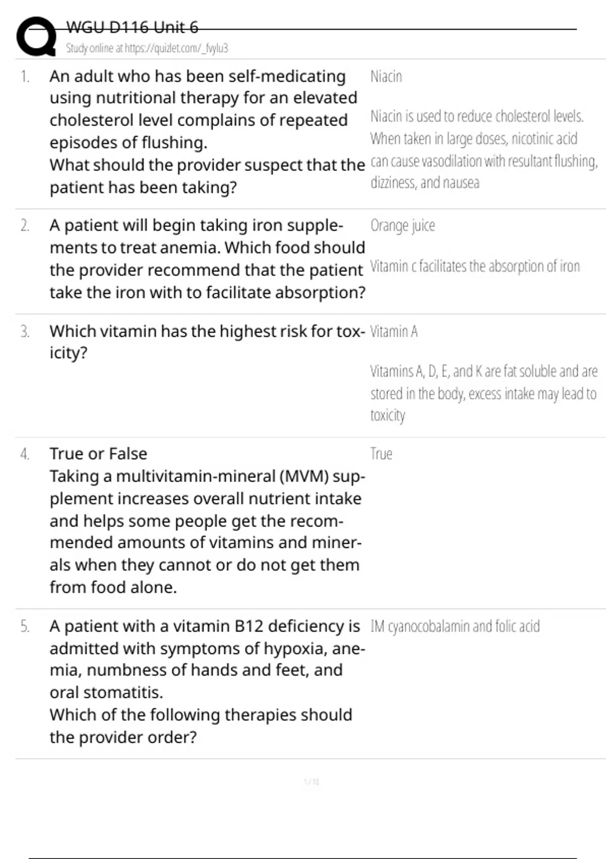 WGU D116 Unit 6 practice test with answers|UPDATED 2025 VERSION| - WGU ...