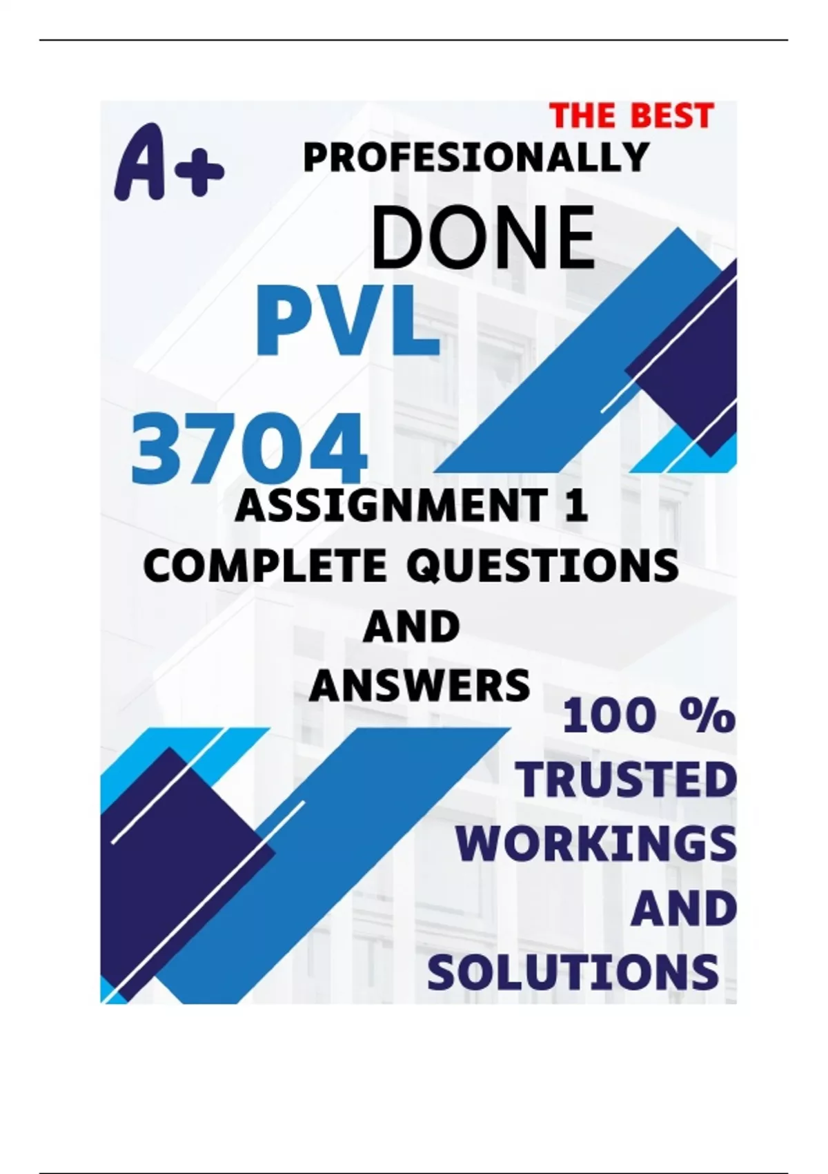 Pvl3704 Assignment 1 Complete Answers Semester 1 2025 Due 13 March