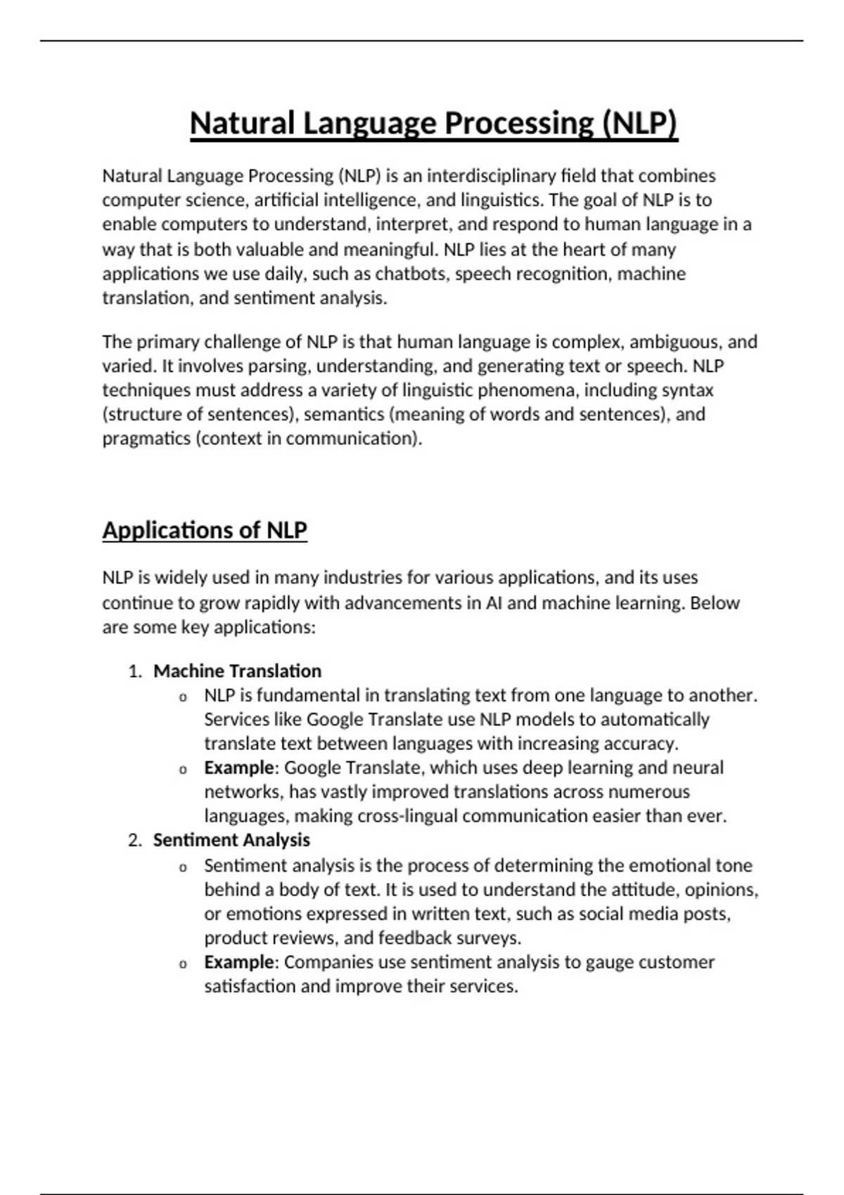 Natural Language Processing (NLP): Concepts, Techniques, and ...