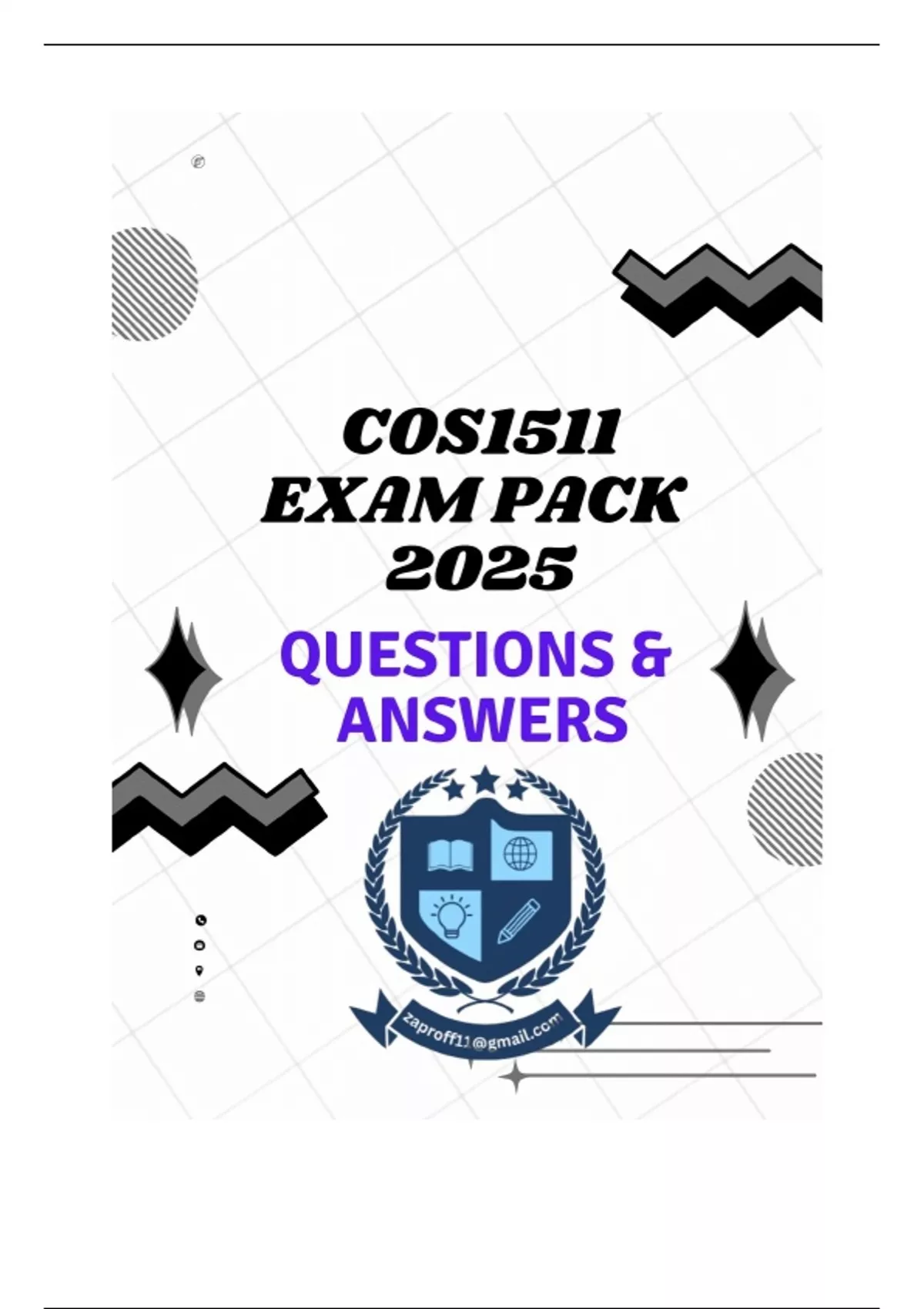 COS1511 EXAM PACK 2025 (QUESTIONS & ANSWERS) - Introduction to ...