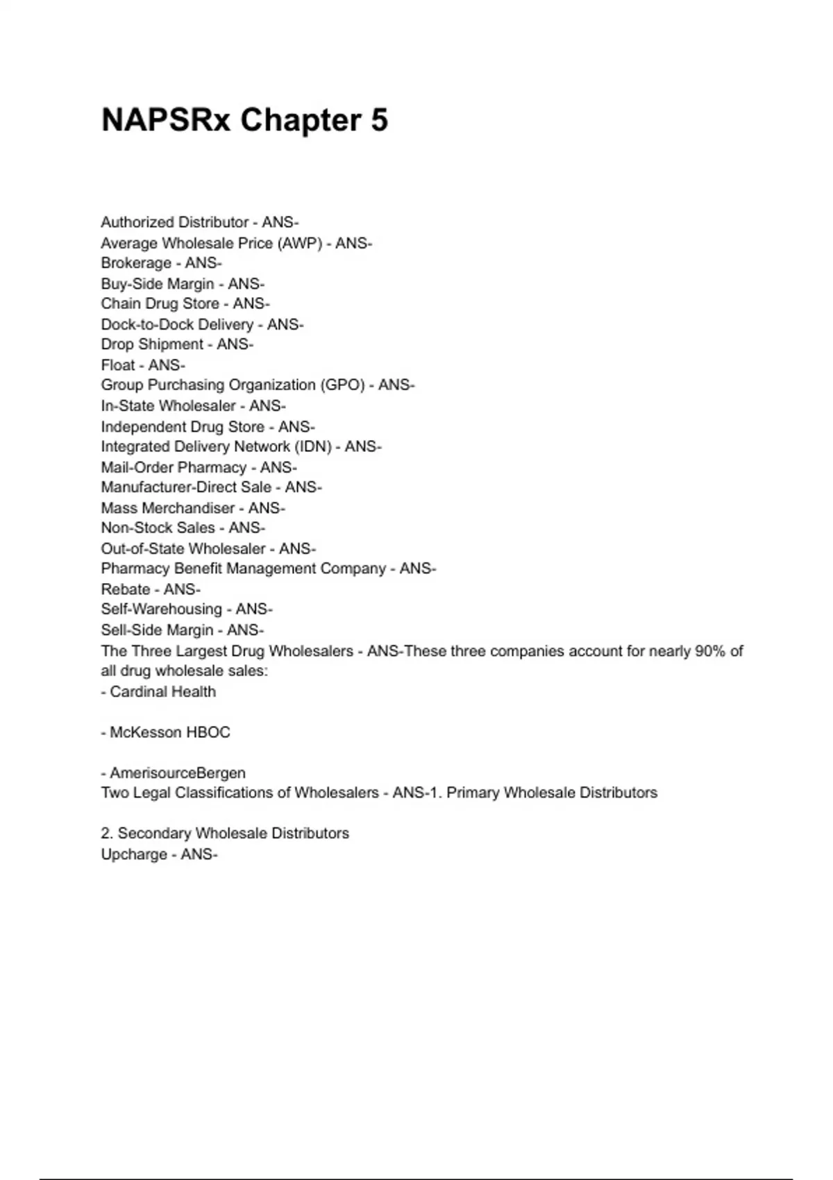 NAPSRx Chapter 5 NEWEST 2025/2026 ACTUAL EXAM COMPLETE QUESTIONS AND ...