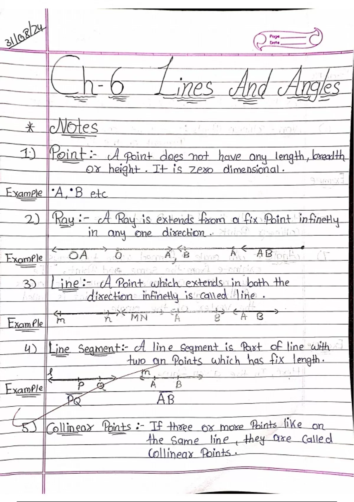 Ncert maths class 9th ch 6 Lines and angles - Stuvia US