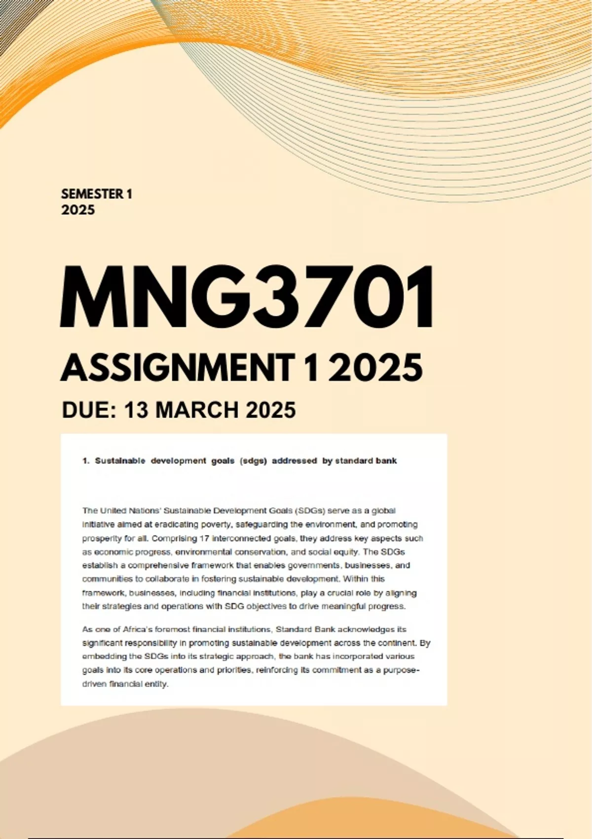 MNG3701 Assignment 1 Semester 1 2025 | Due 13 March 2025 - Strategic ...