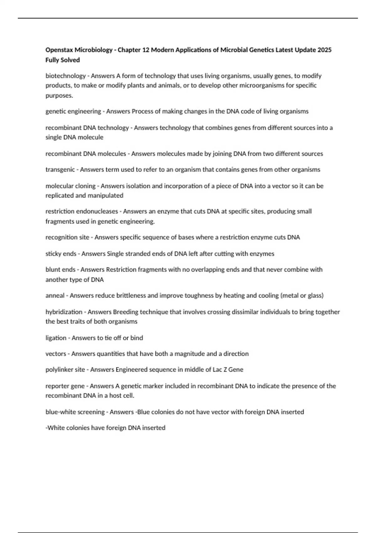 Openstax Microbiology - Chapter 12 Modern Applications of Microbial ...