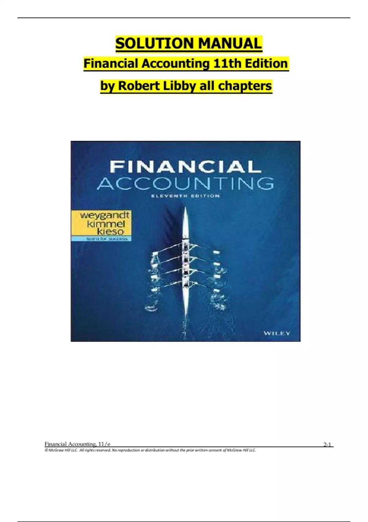 Solution Manual For Financial Accounting 11th Edition by Jerry J ...