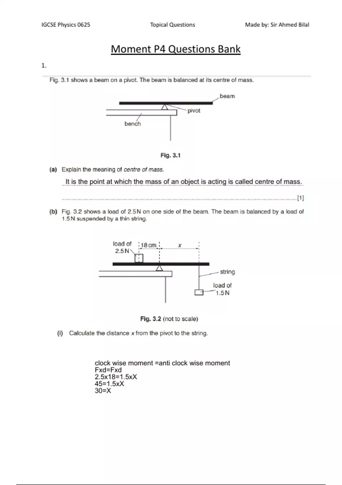 Physics Past paper solved - Physics - Stuvia US