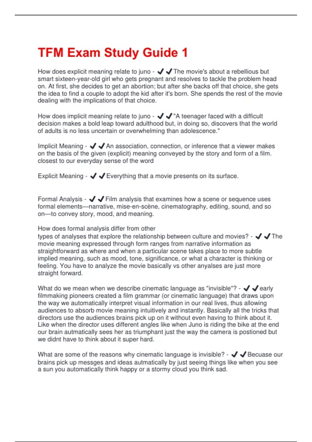 TFM Exam Study Guide 1 2025 Questions With 100% Correct Answers ...