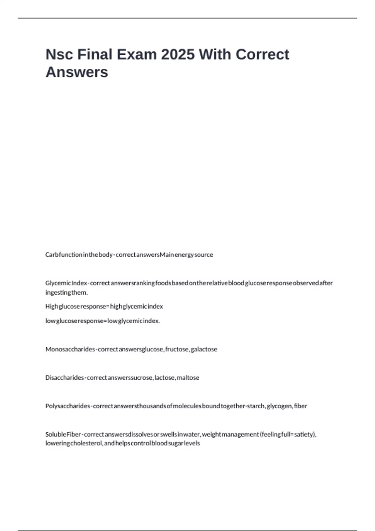 Nsc Final Exam 2025 With Correct Answers - NSC. - Stuvia US