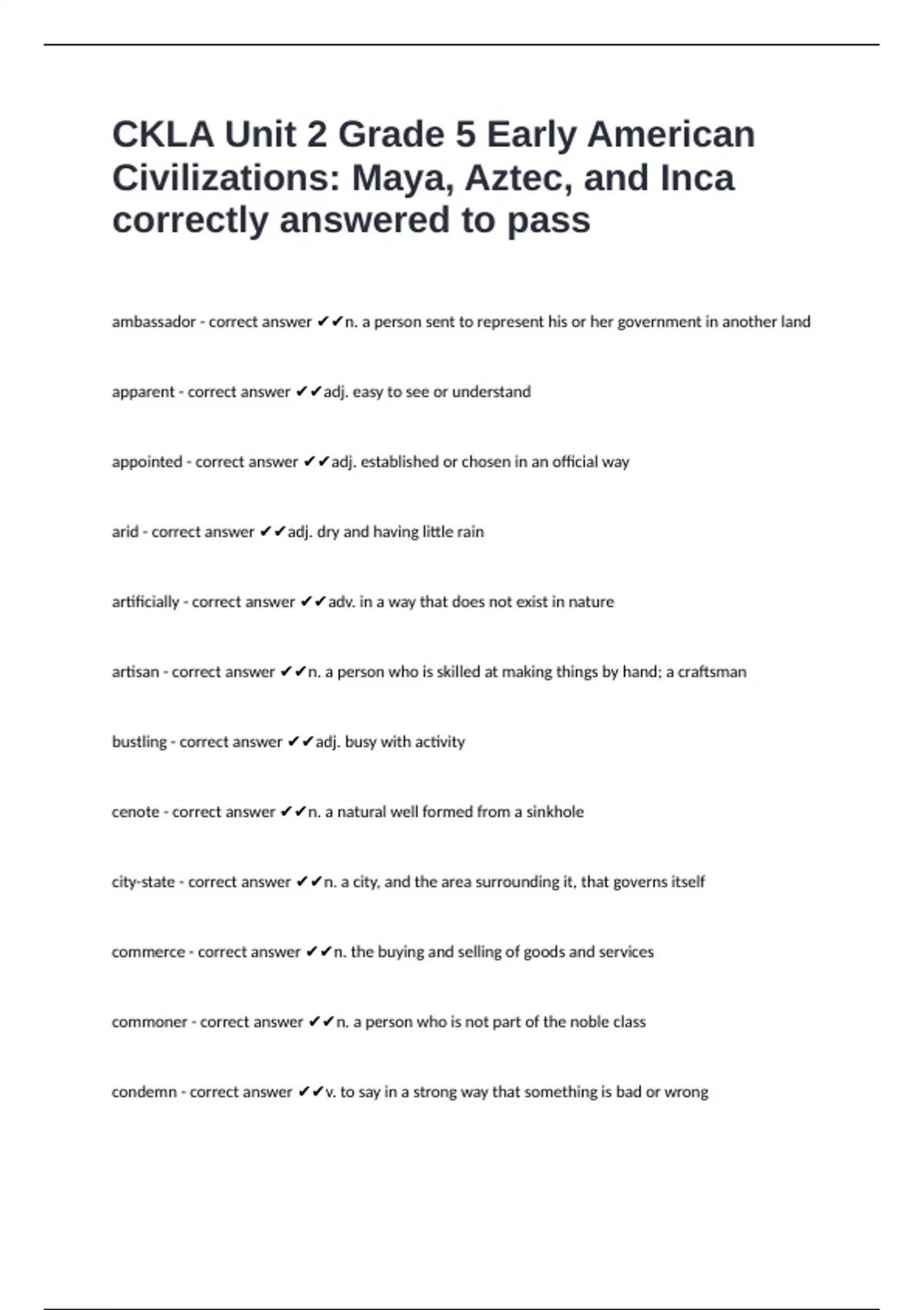 CKLA Unit 2 Grade 5 Early American Civilizations: Maya, Aztec, and Inca ...
