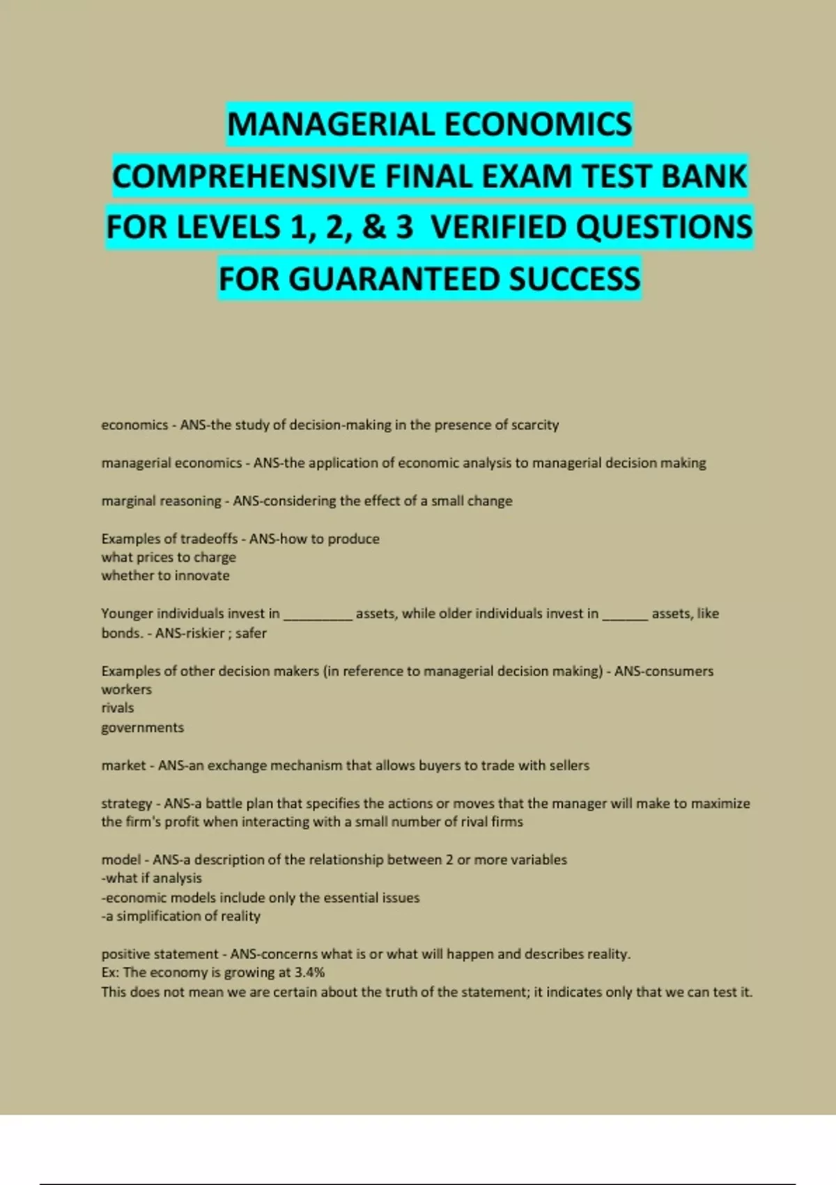 MARKETING INFORMATION SYSTEMS TEST BANK ALL CHAPTERS A+ ULTIMATE GUIDE ...