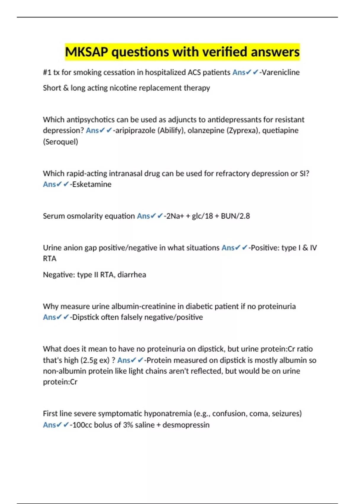 Medical Knowledge Self-Assessment Program® (MKSAP) Tests Bundle Set ...