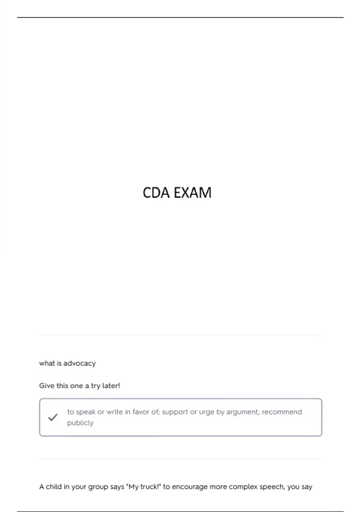 CDA EXAM 2025 WITH CORRECT ANSWERS - CDA - Stuvia US