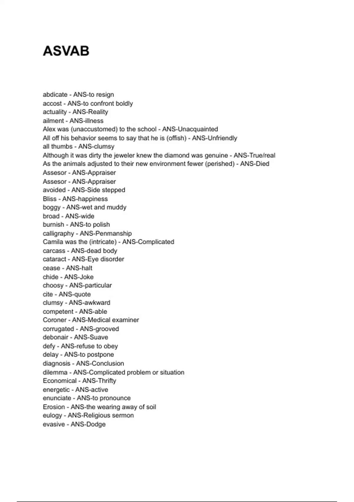 ASVAB NEWEST 2025/2026 ACTUAL EXAM COMPLETE QUESTIONS AND CORRECT ...