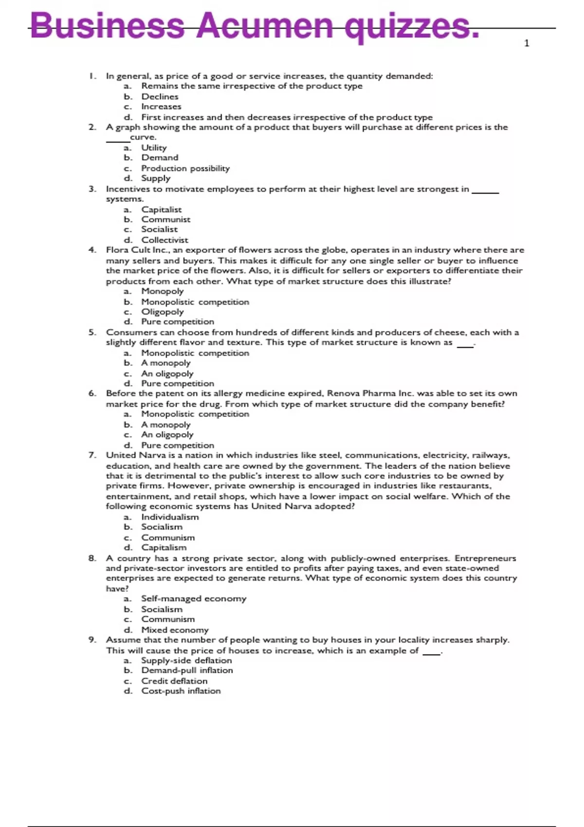 The Business Acumen questions and answers 2024 (over 150 practice ...