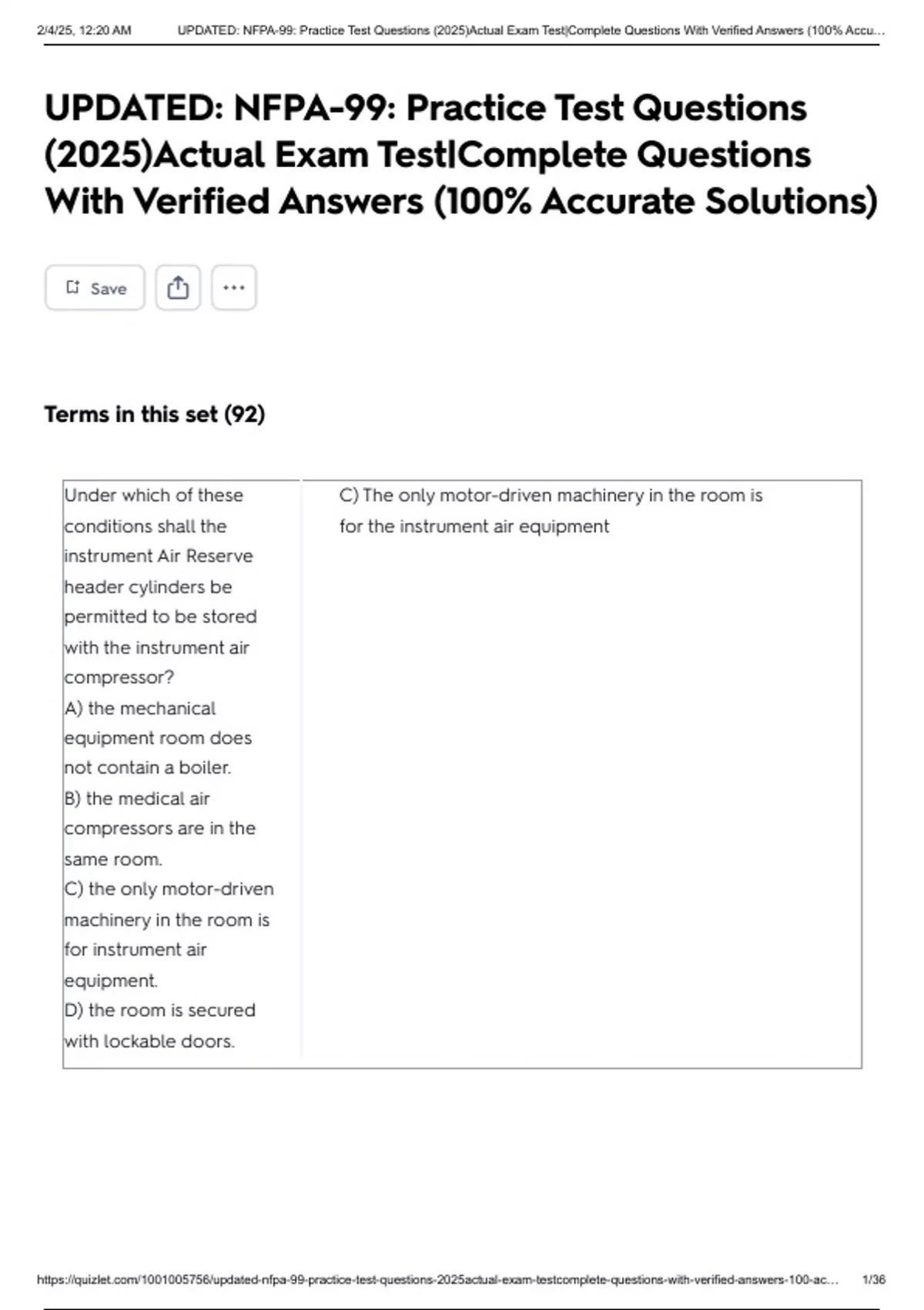 UPDATED: NFPA-99: Practice Test Questions (2025)Actual Exam Test ...